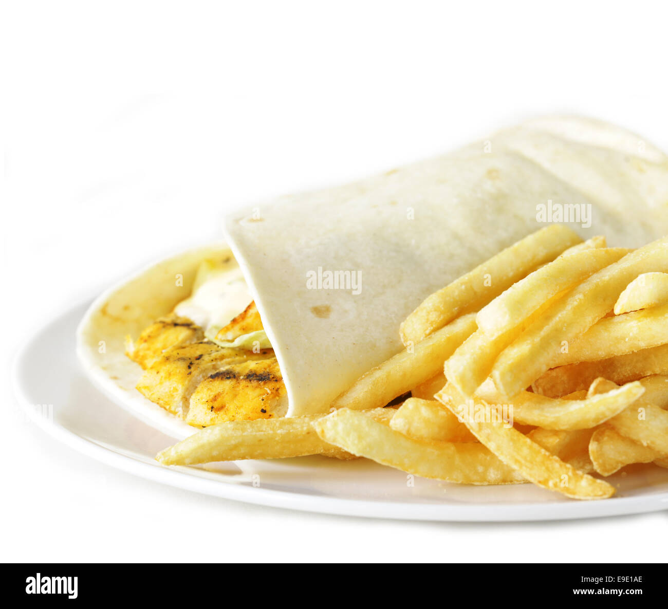 Burrito au poulet Banque de photographies et d’images à haute ...