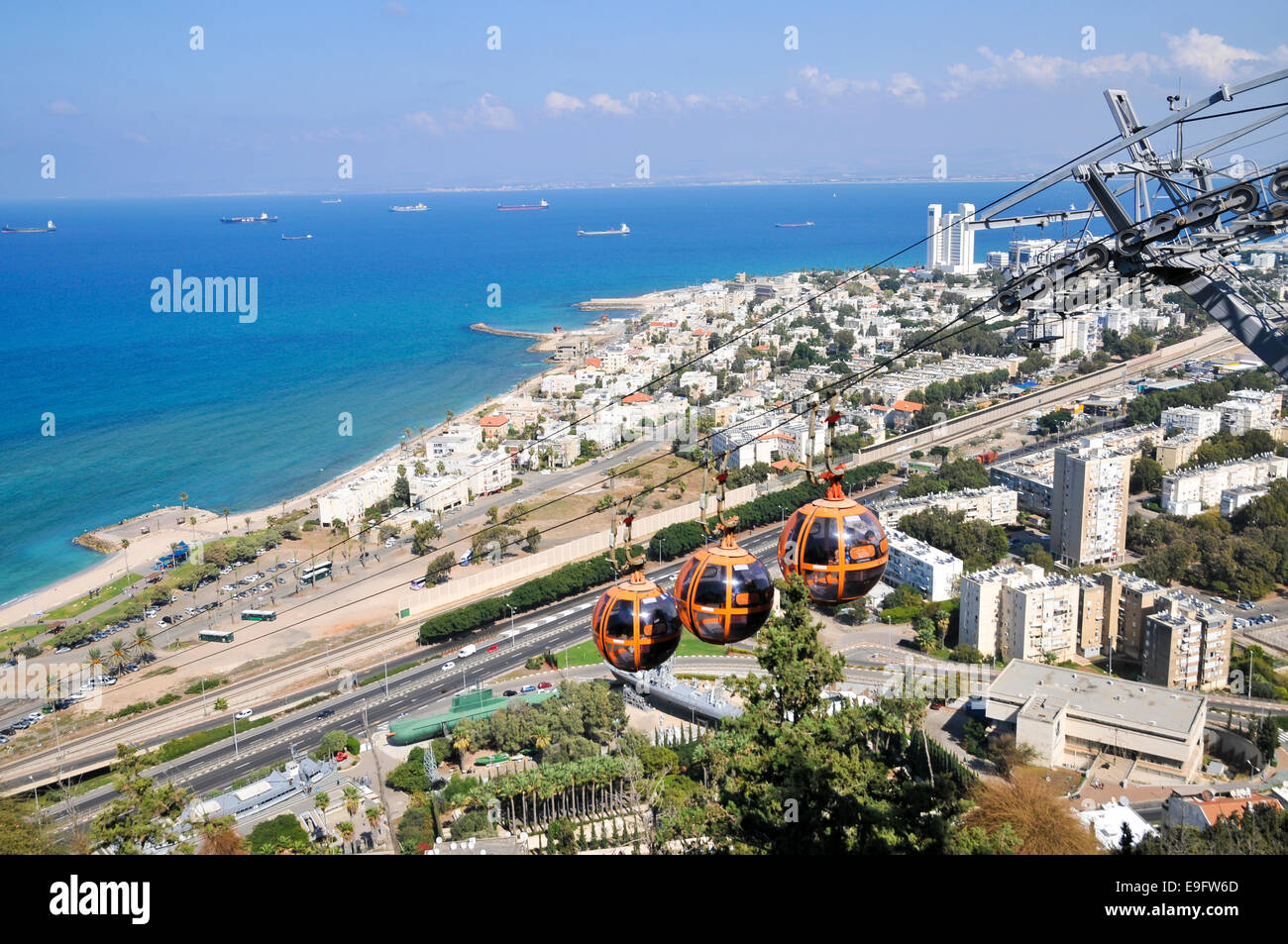 Israël, Haifa, la station de téléphérique de Stella Maris Photo Stock ...