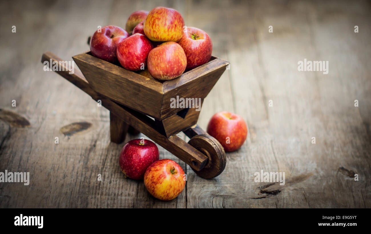 Brouette aux pommes Banque de photographies et d’images à haute ...