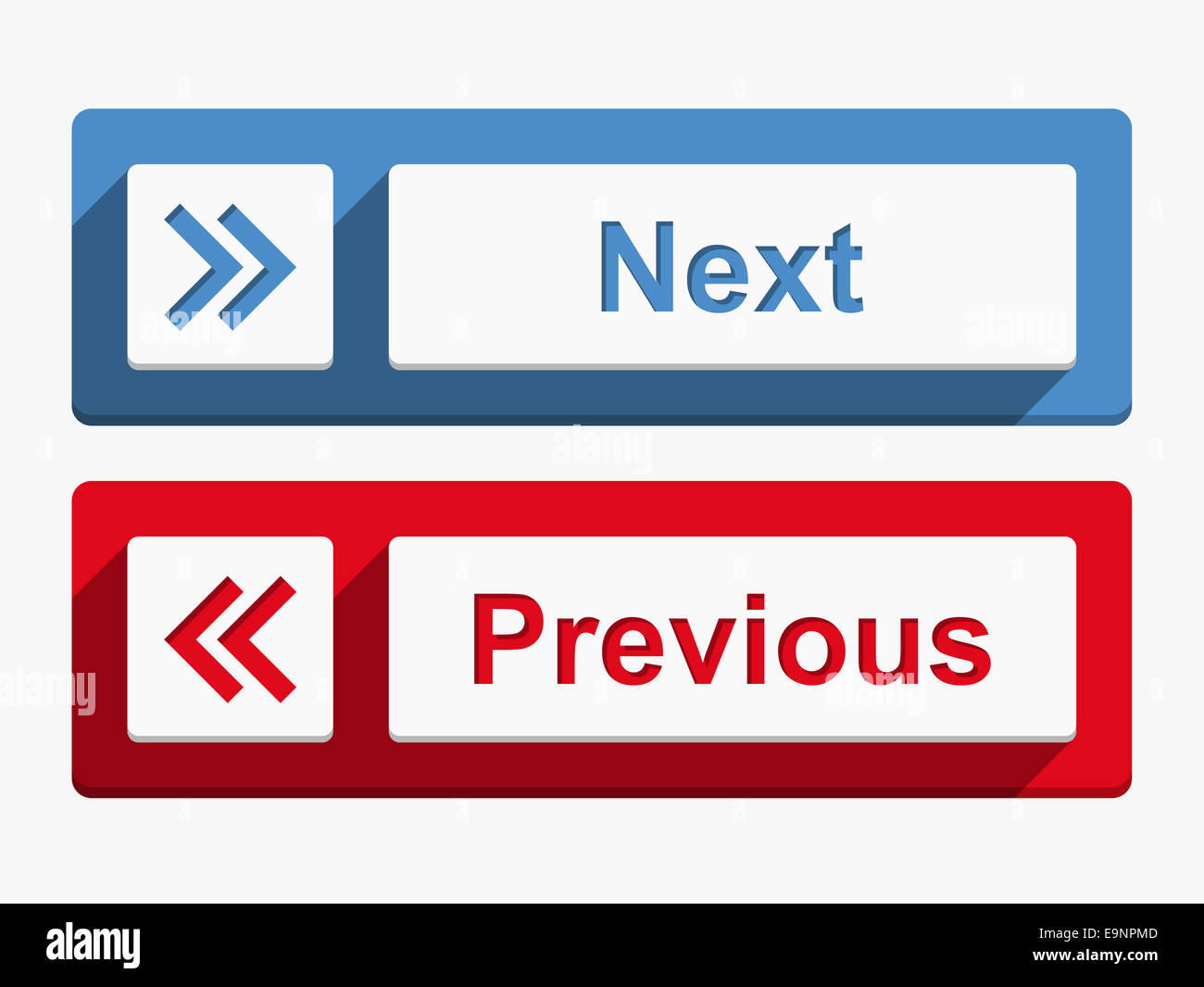 Next previous buttons flat design Banque de photographies et d’images à ...