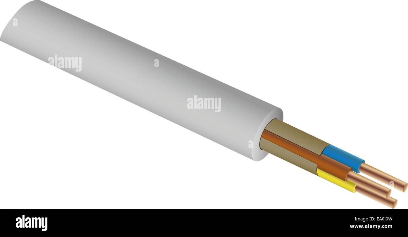 Electrical cable section Banque de photographies et d’images à haute ...