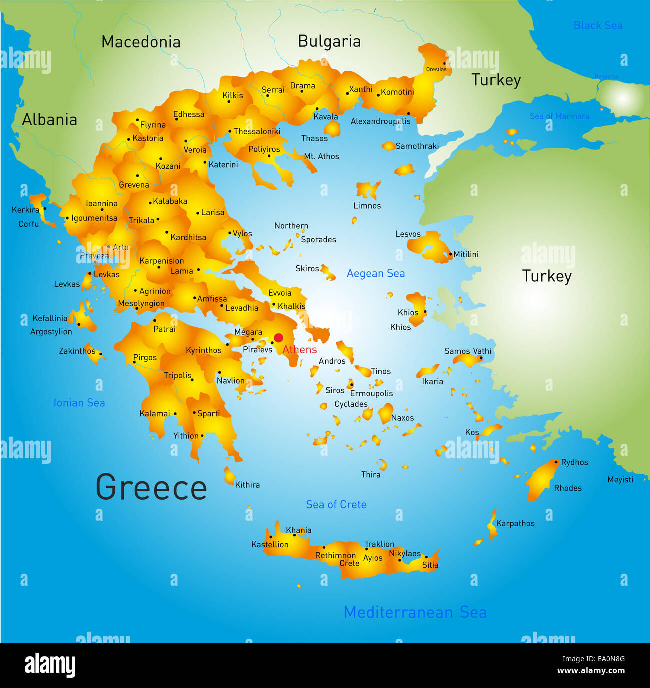 Carte du monde grec mer Banque de photographies et d’images à haute ...