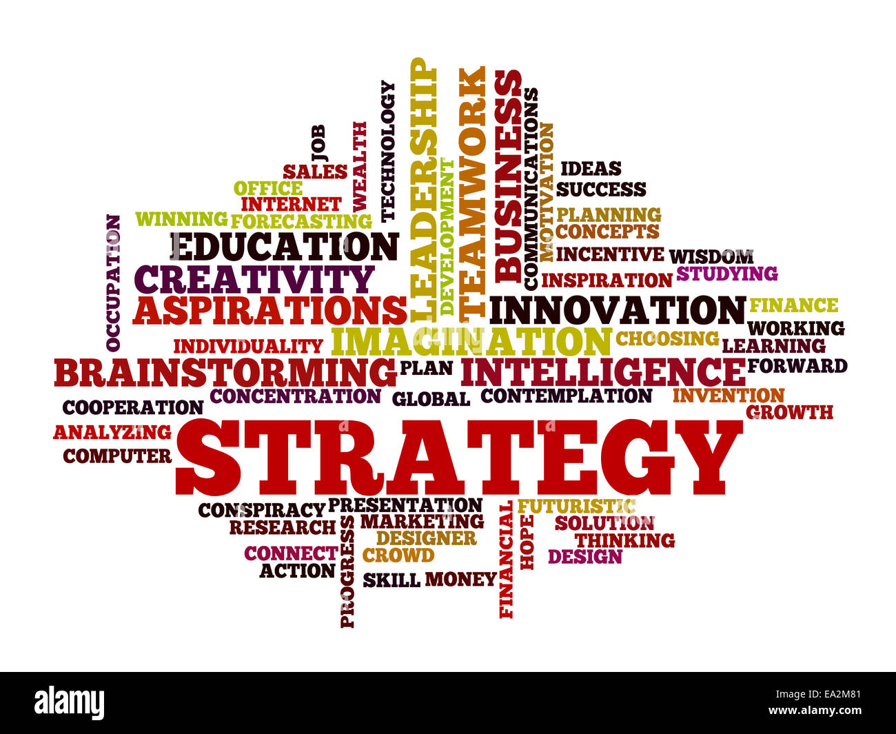 La stratégie de l'entreprise concept nuage de mots Photo Stock - Alamy