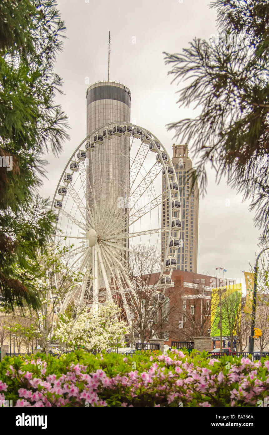 Grande roue du centre ville d'atlanta Banque de photographies et d ...