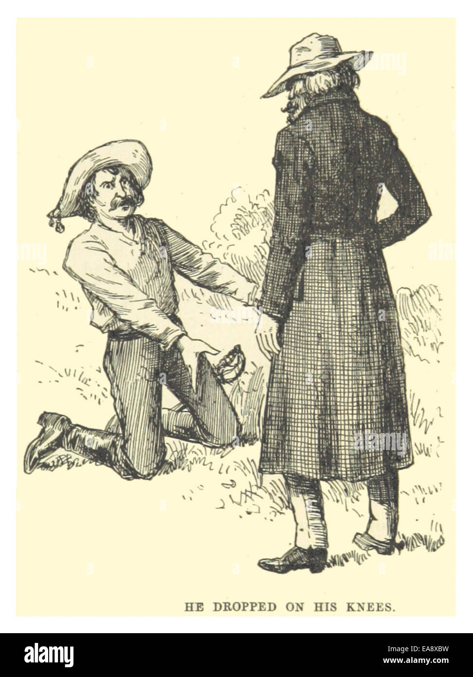 Un extrait de l'œuvre de Mark Twain de 1883, représentant un moment ...