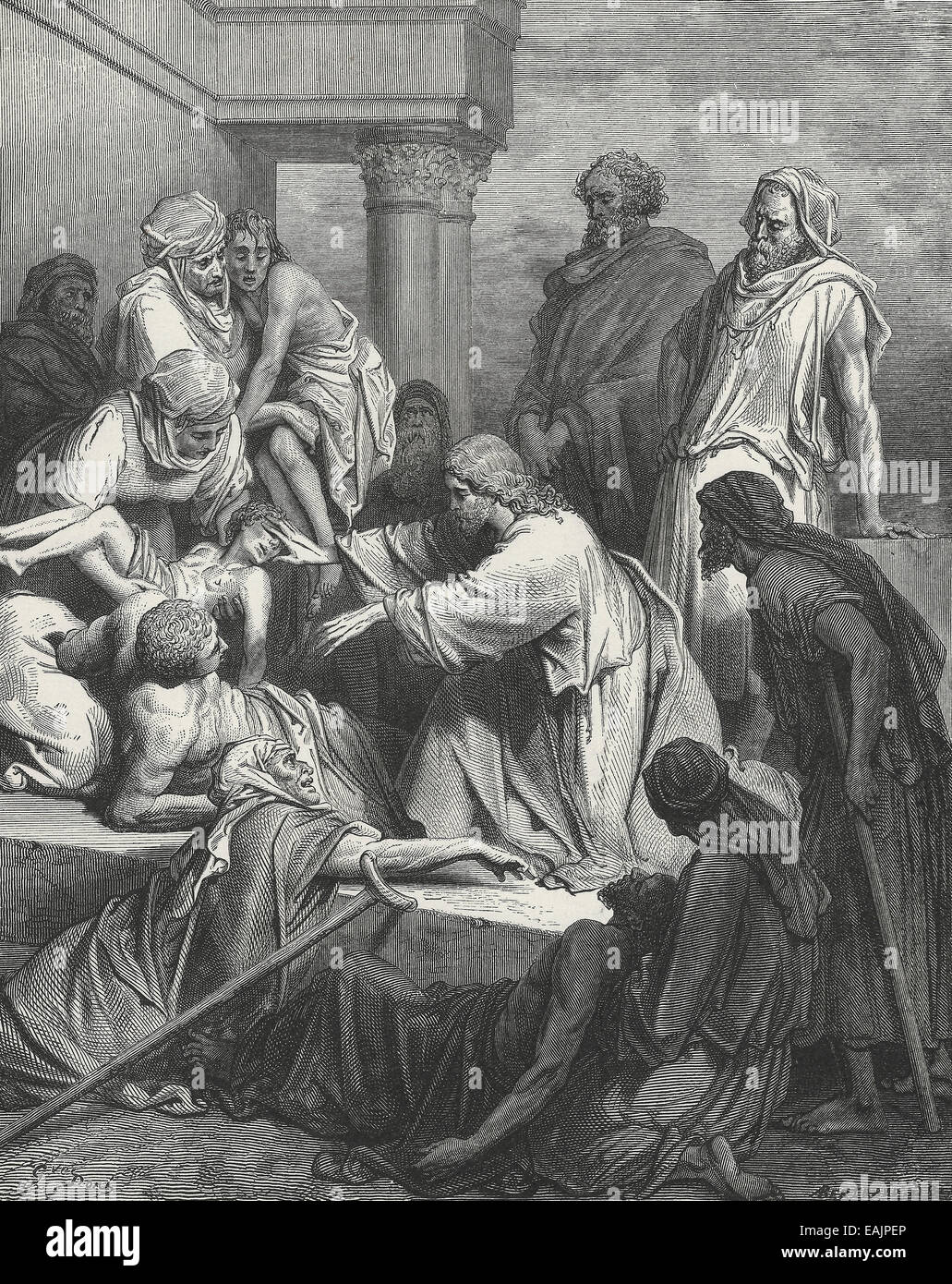 Jésus guérit les malades Banque de photographies et d’images à haute ...