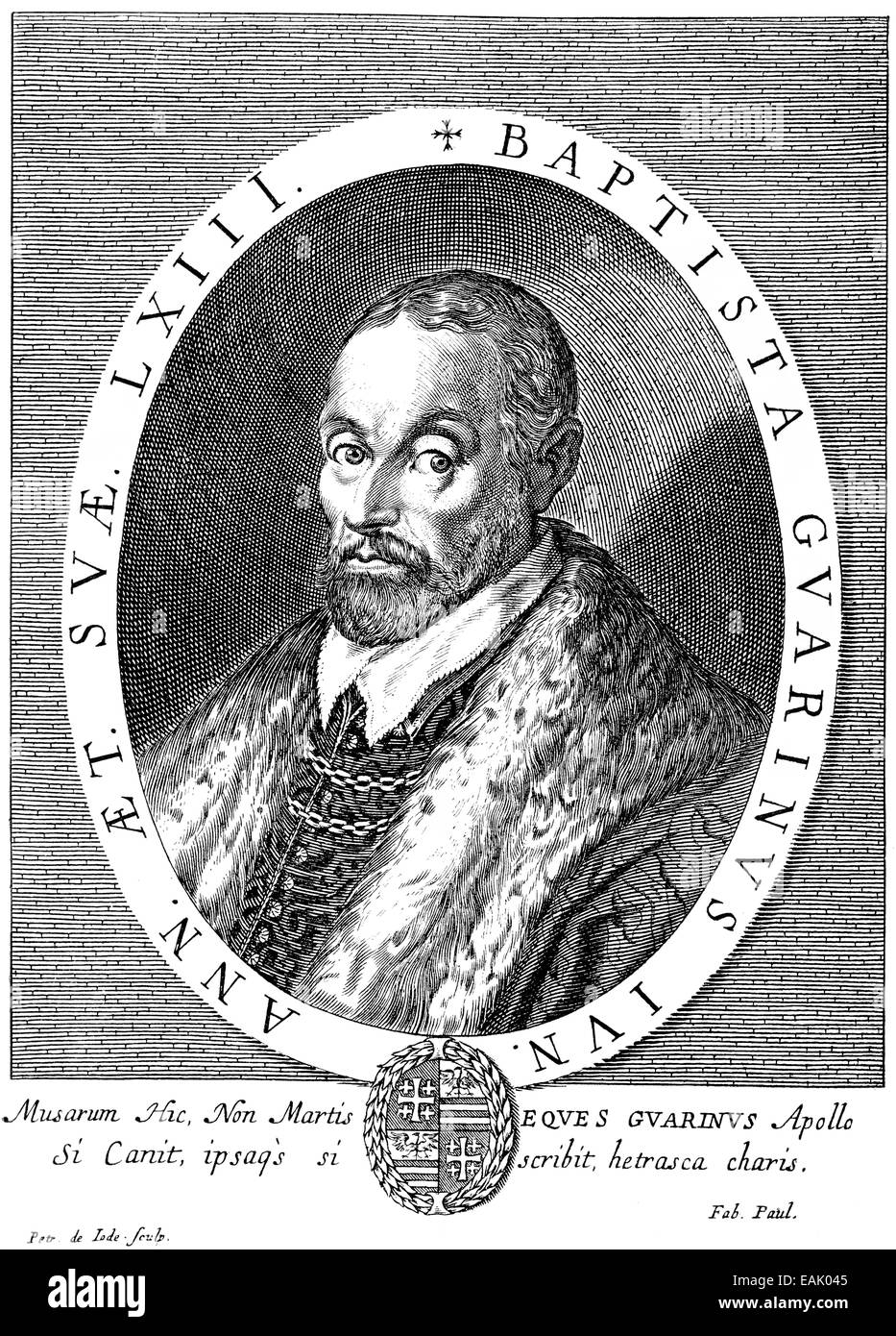 Portrait de giovanni battista guarini Banque de photographies et d ...