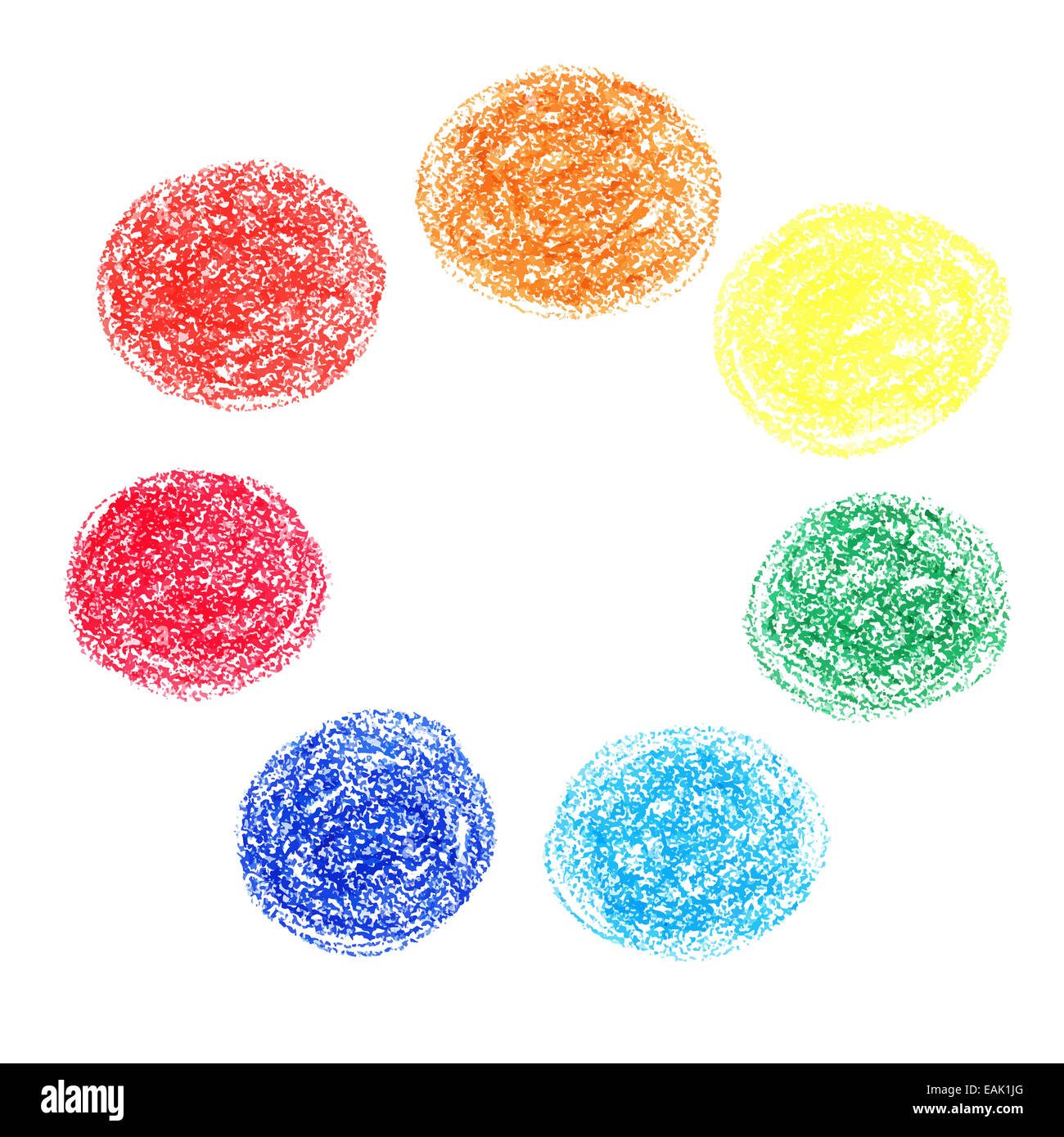 Ensemble de taches de crayon pastel Banque de photographies et d’images ...