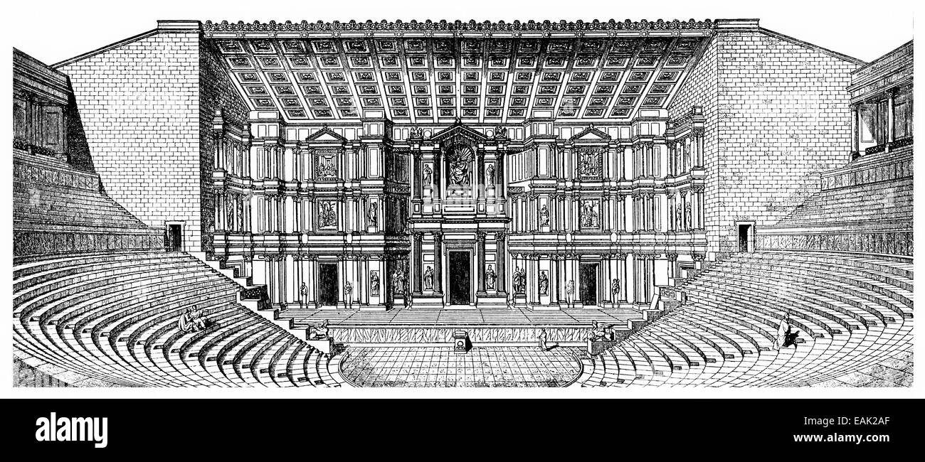 Théâtre grec antique, Innenansicht einer antiken griechischen Cinémas ...