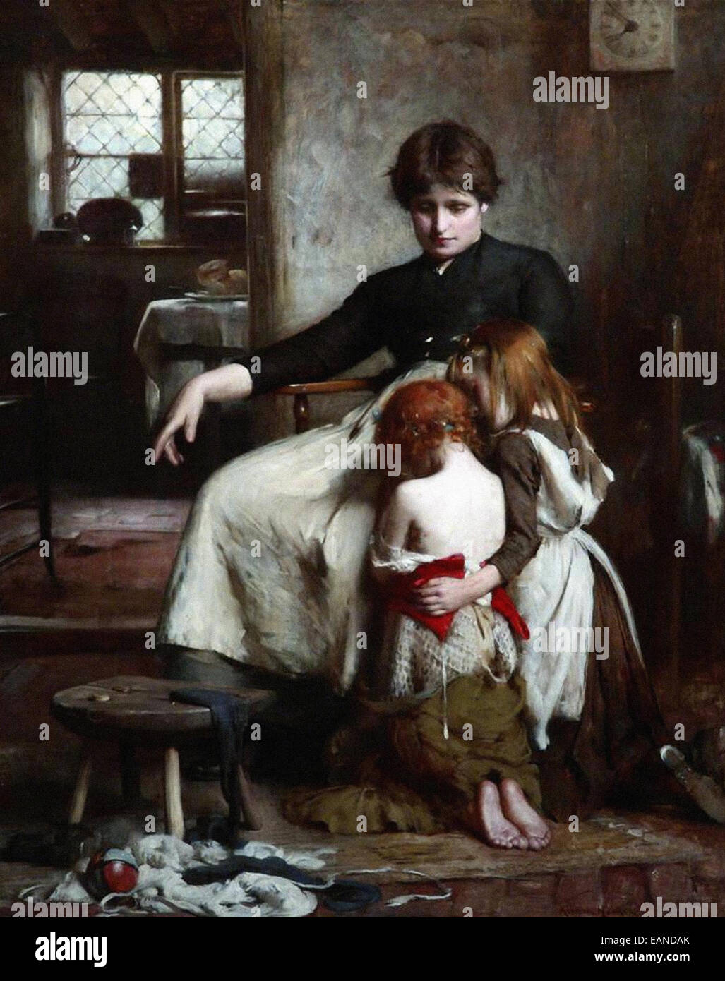 Arthur Hacker la prière des enfants Photo Stock - Alamy