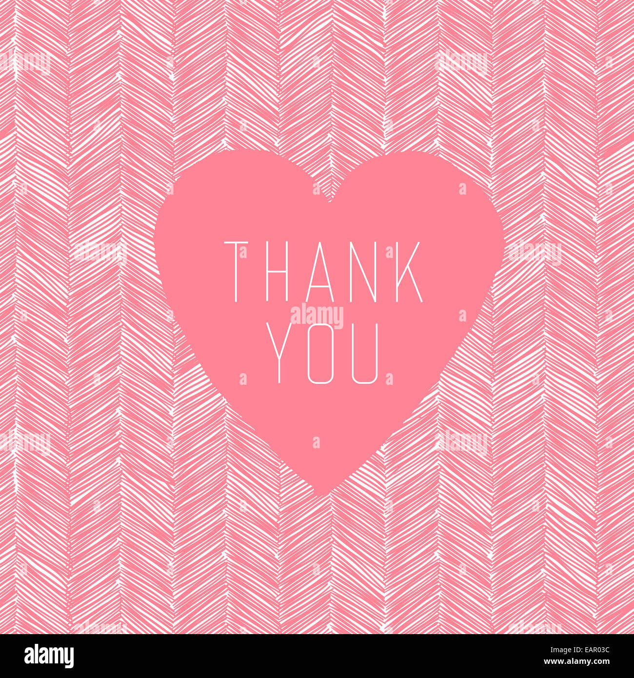 Thank you card with heart Banque de photographies et d’images à haute ...