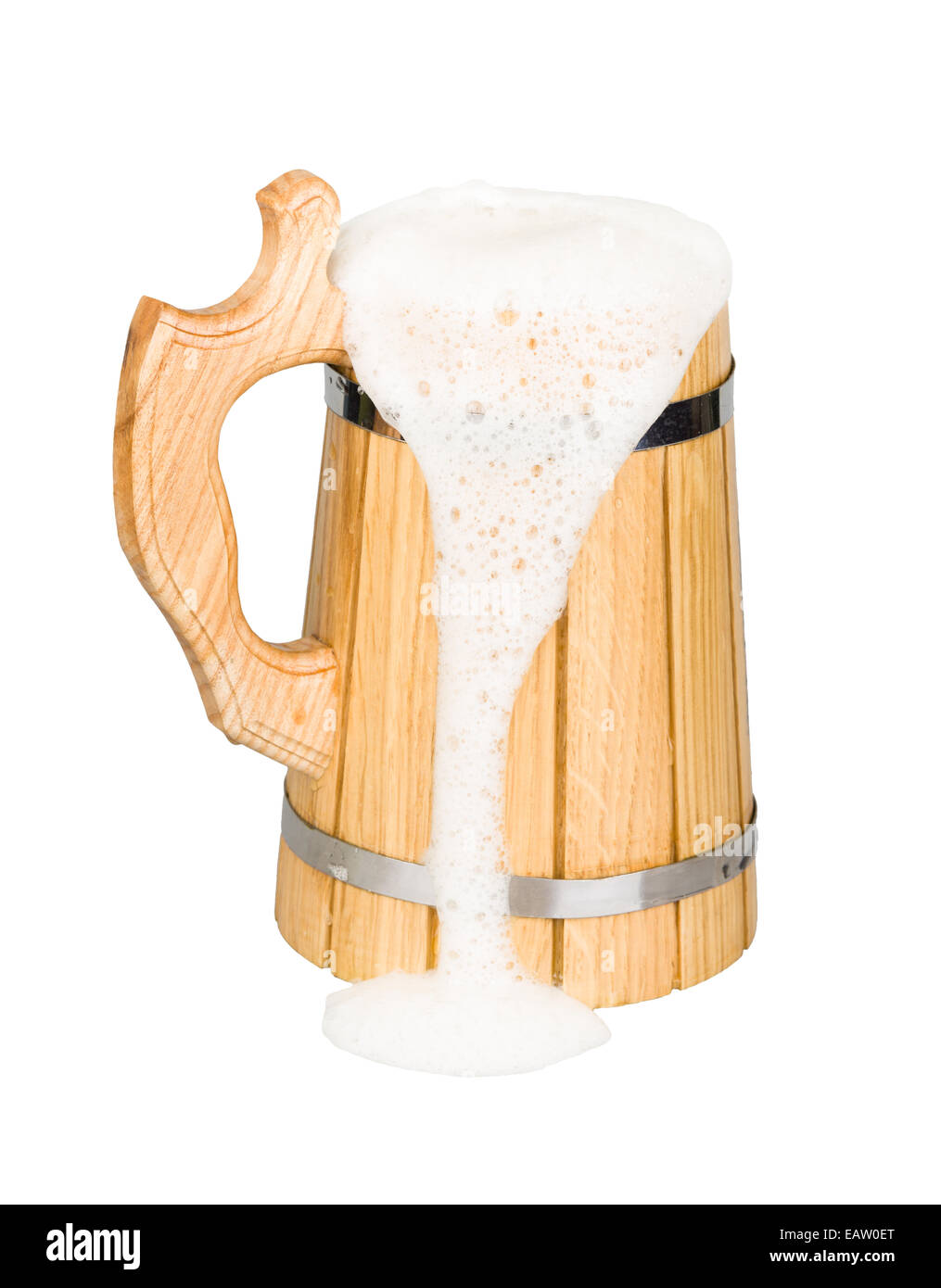 Tres ancien chope a biere bois Banque d'images détourées - Alamy