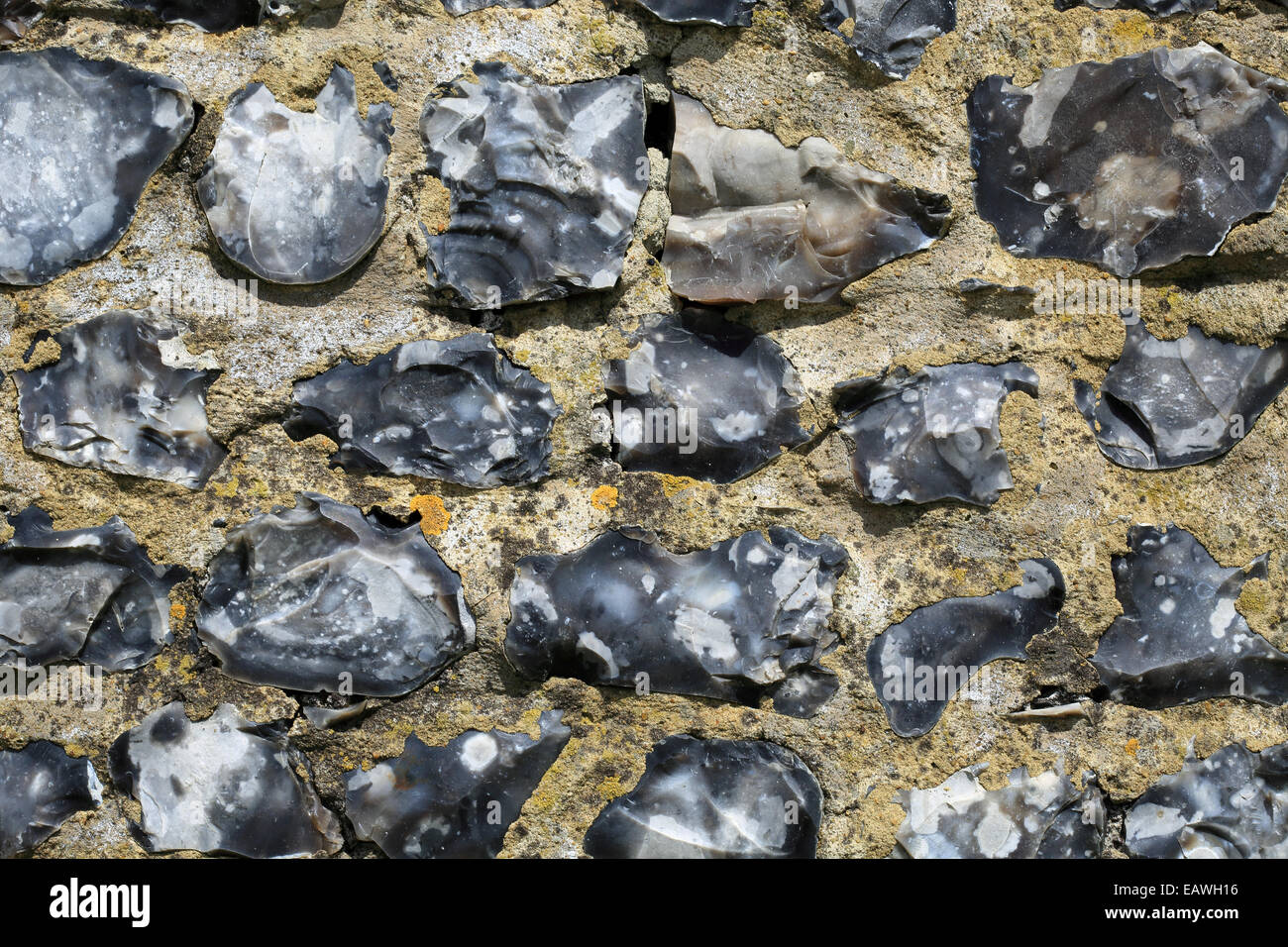 Texture de mur en pierre de silex traditionnelle Banque de ...