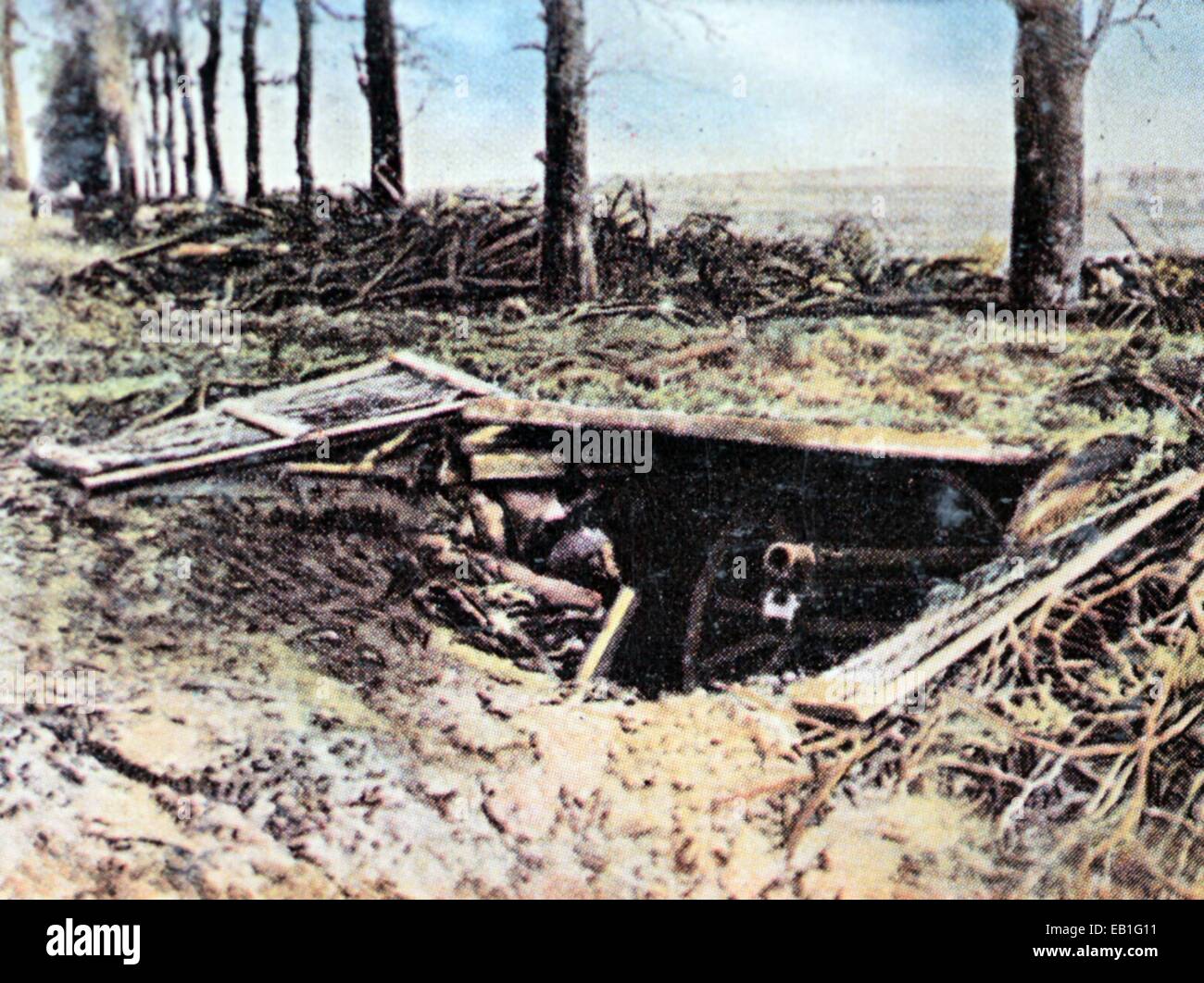 Photo d'archives de l'artillerie allemande en position Banque de ...