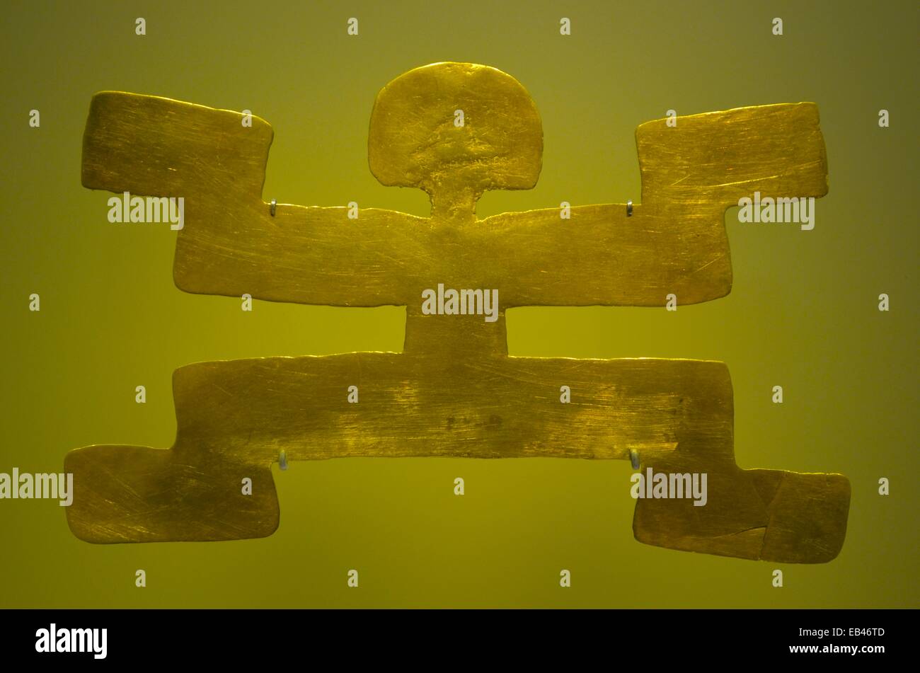Artefacts d'or dans le Museo del Oro (musée de l'or) à Bogota, Colombie ...