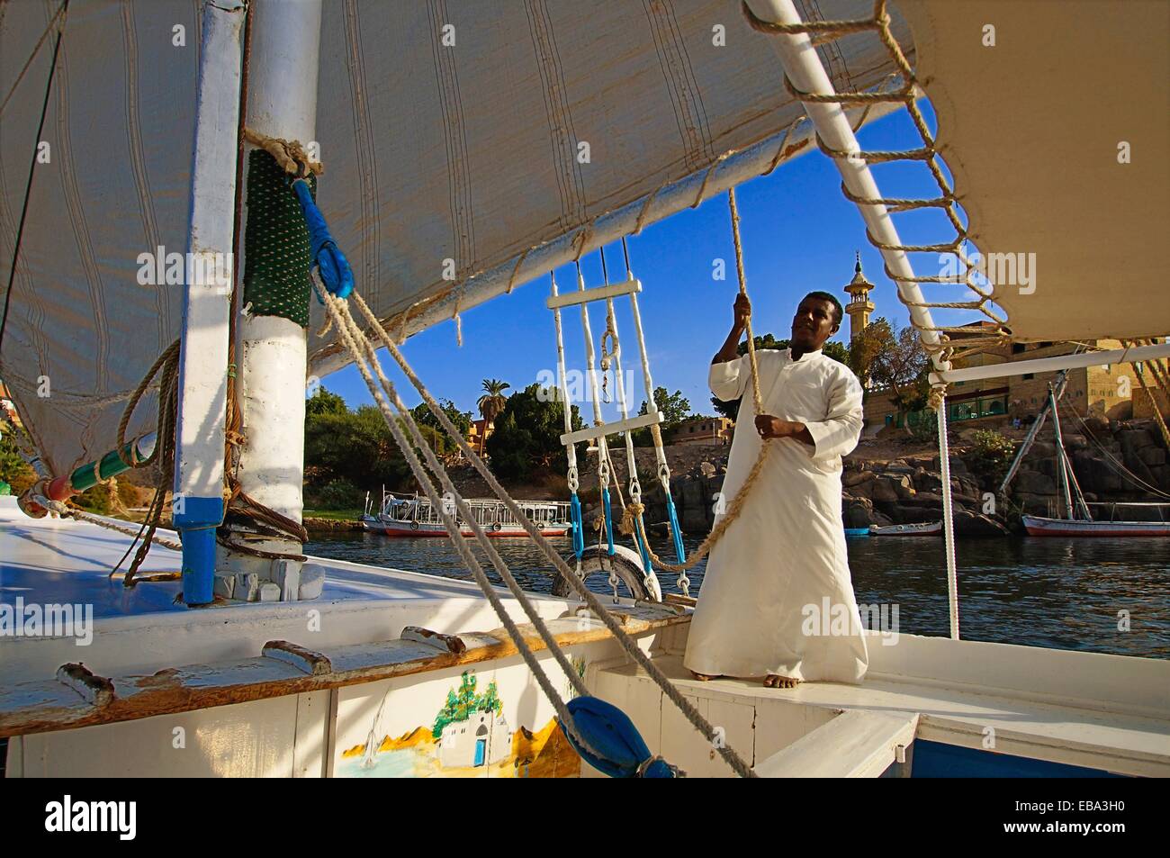 Felouque un voilier du nil Banque de photographies et d’images à haute ...