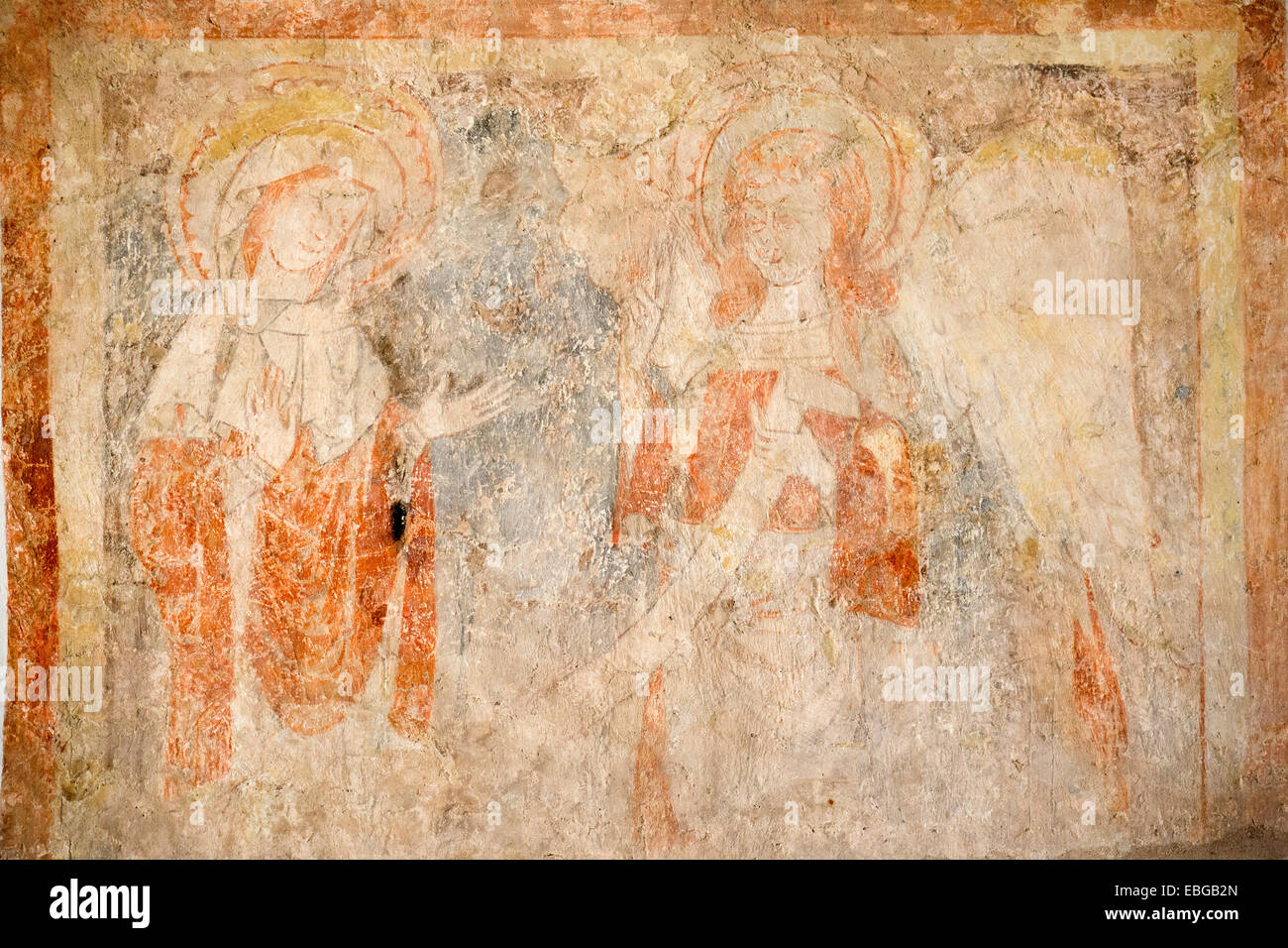 Fresque du 13ème siècle, église Saint-gallus, le plus ancien bâtiment ...