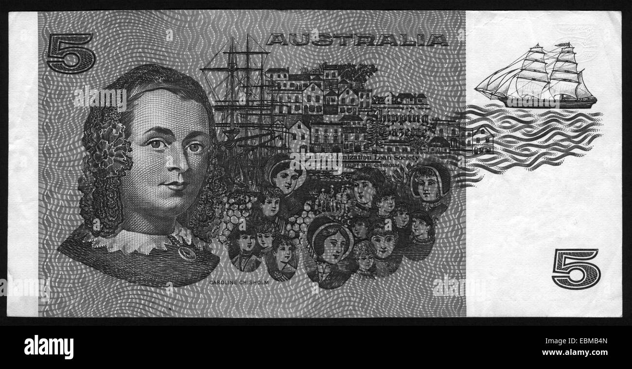 Billet de banque australien Banque d'images noir et blanc - Alamy