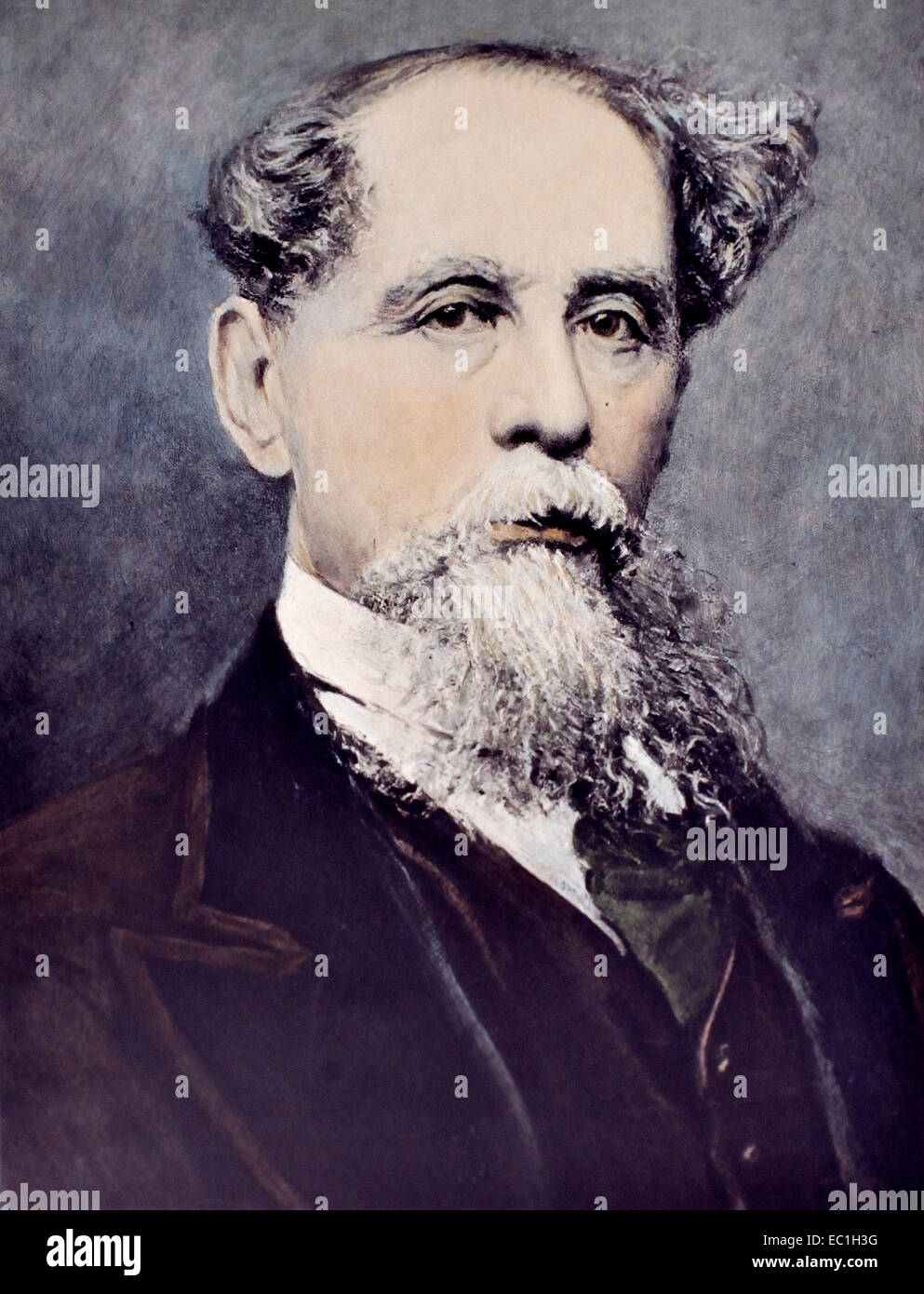 La main, portrait photographique de Charles Dickens, prises à New York ...