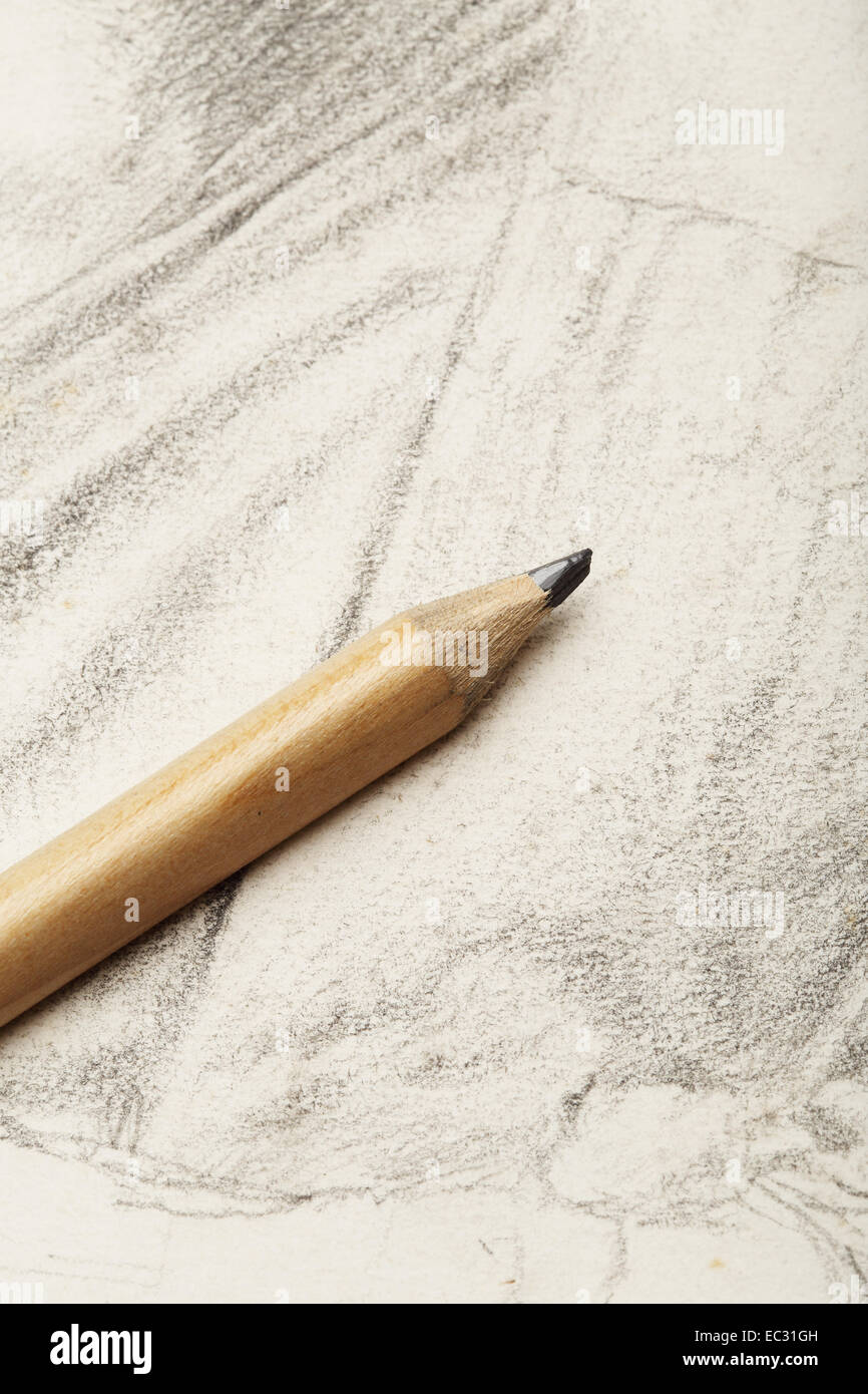 Dessin d'artiste par crayon sur papier Photo Stock - Alamy