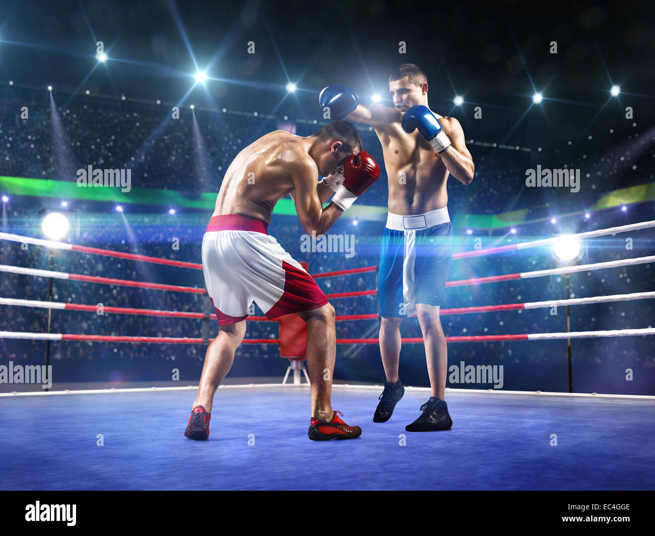 Le match de boxe Banque de photographies et d’images à haute résolution ...