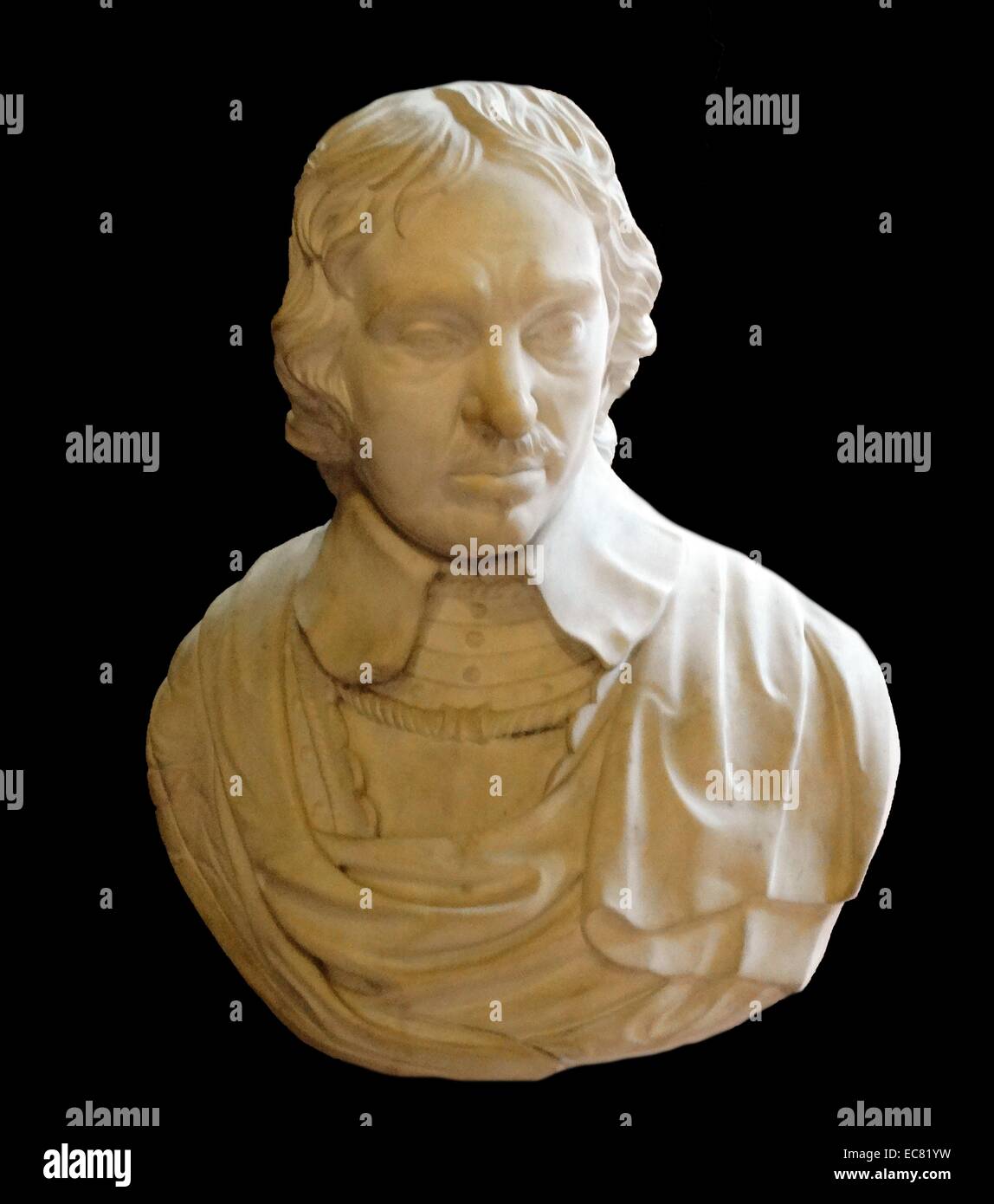 Buste oliver cromwell roubiliac sculpture guerre civile anglaise Banque ...