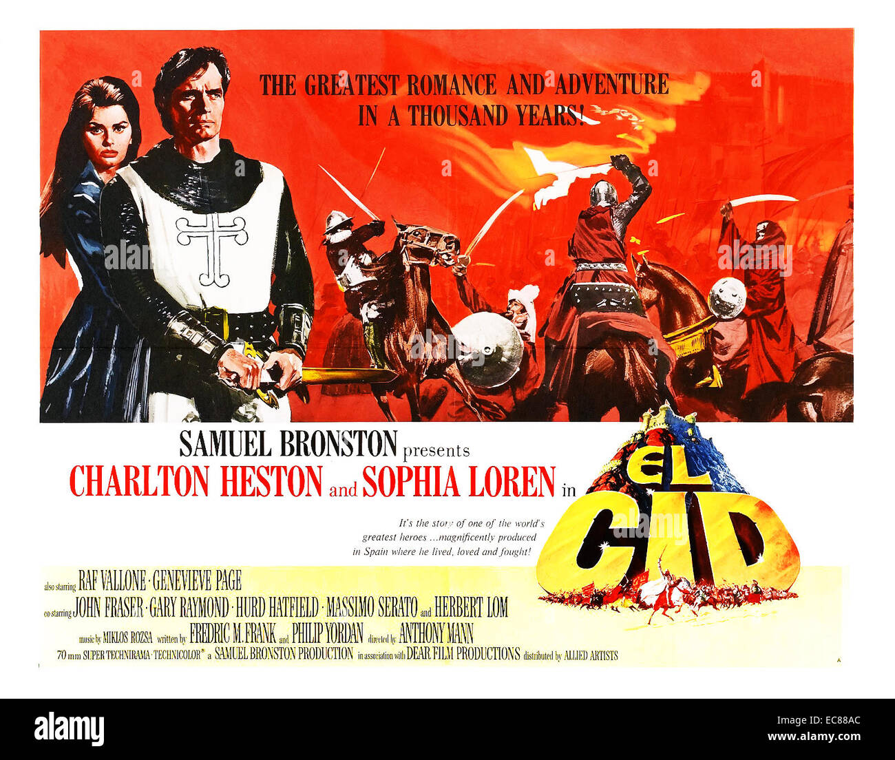 Affiche de film pour 'El Cid' l'histoire de la légendaire héros ...