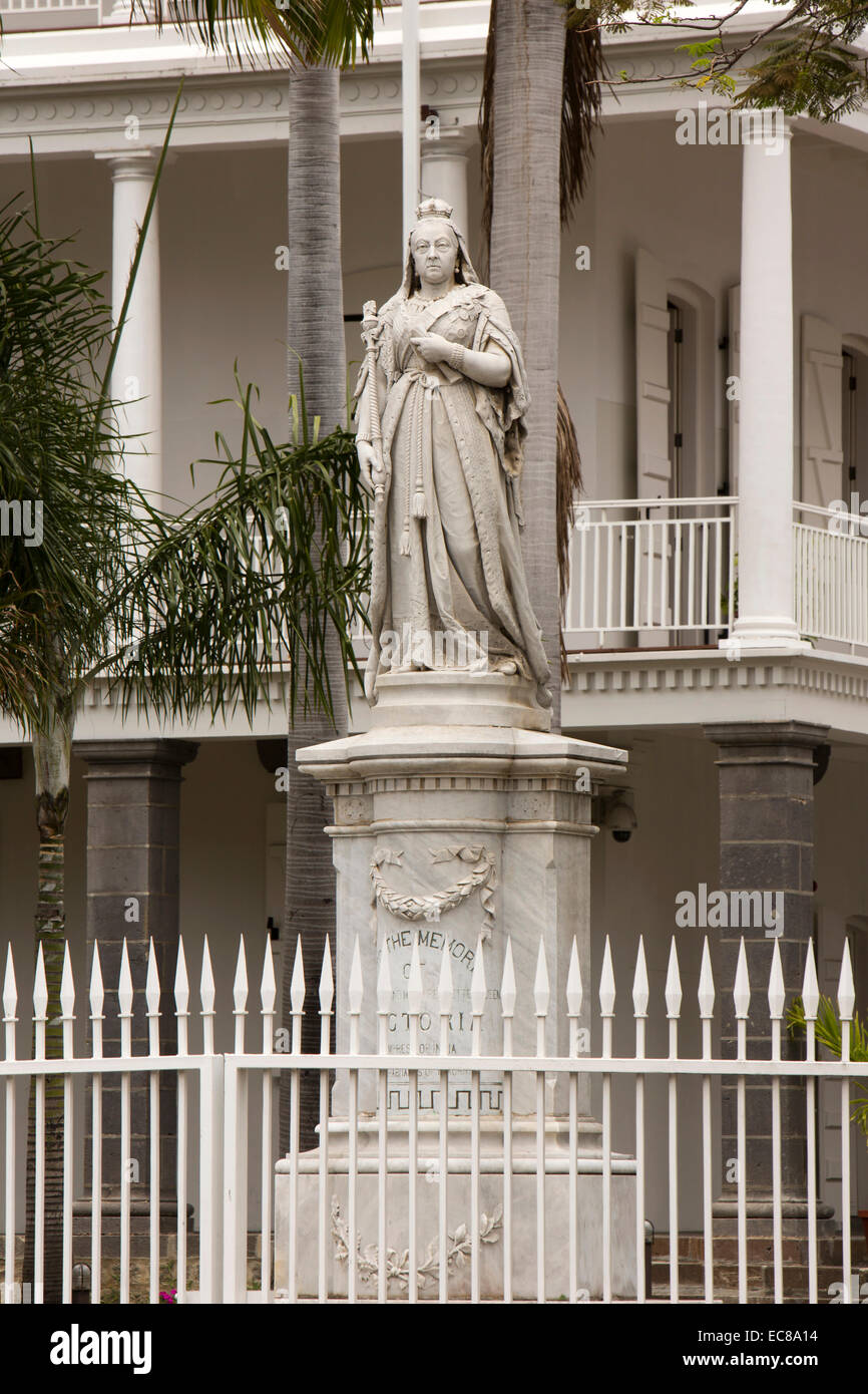 L'Ile Maurice, Port Louis, Royal Road, statue de la reine Victoria à l ...