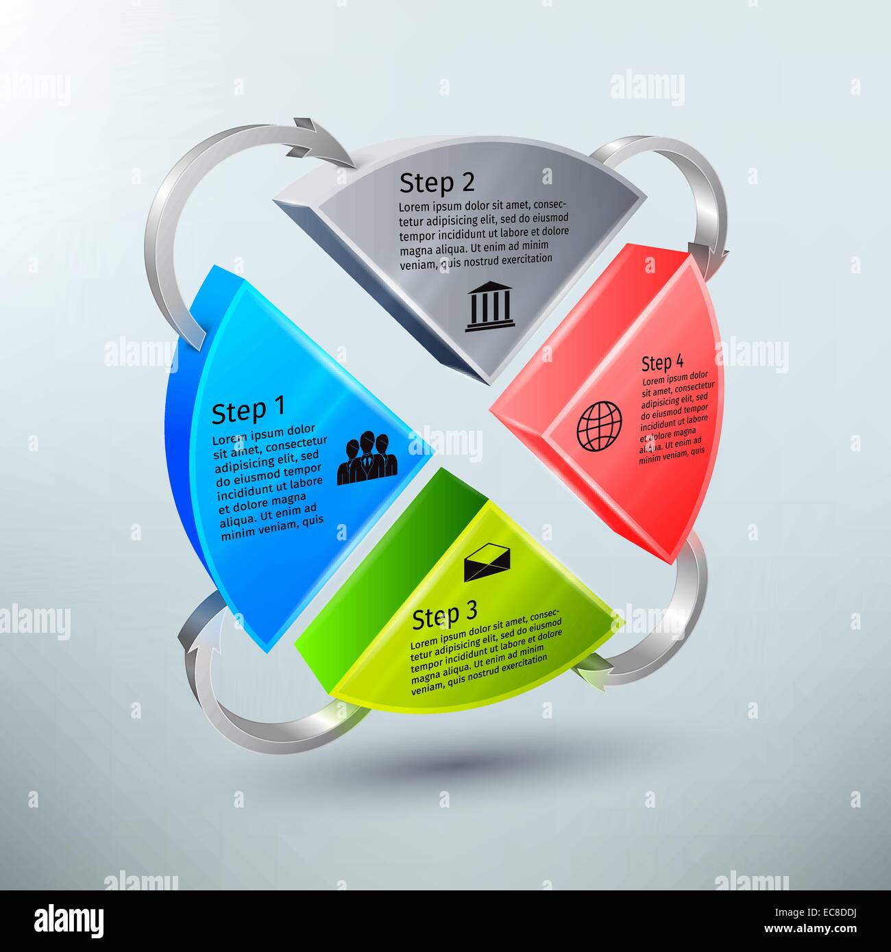 Résumé graphique sectoriel 3d'infographies d'affaires modèle de mise en ...