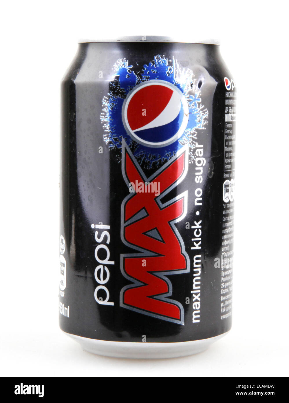 Sofia, Bulgarie - 11 décembre 2014 : Pepsi isolé sur fond blanc. Pepsi ...