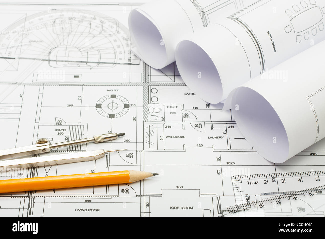 Planos de ingeniería Banque de photographies et d’images à haute ...