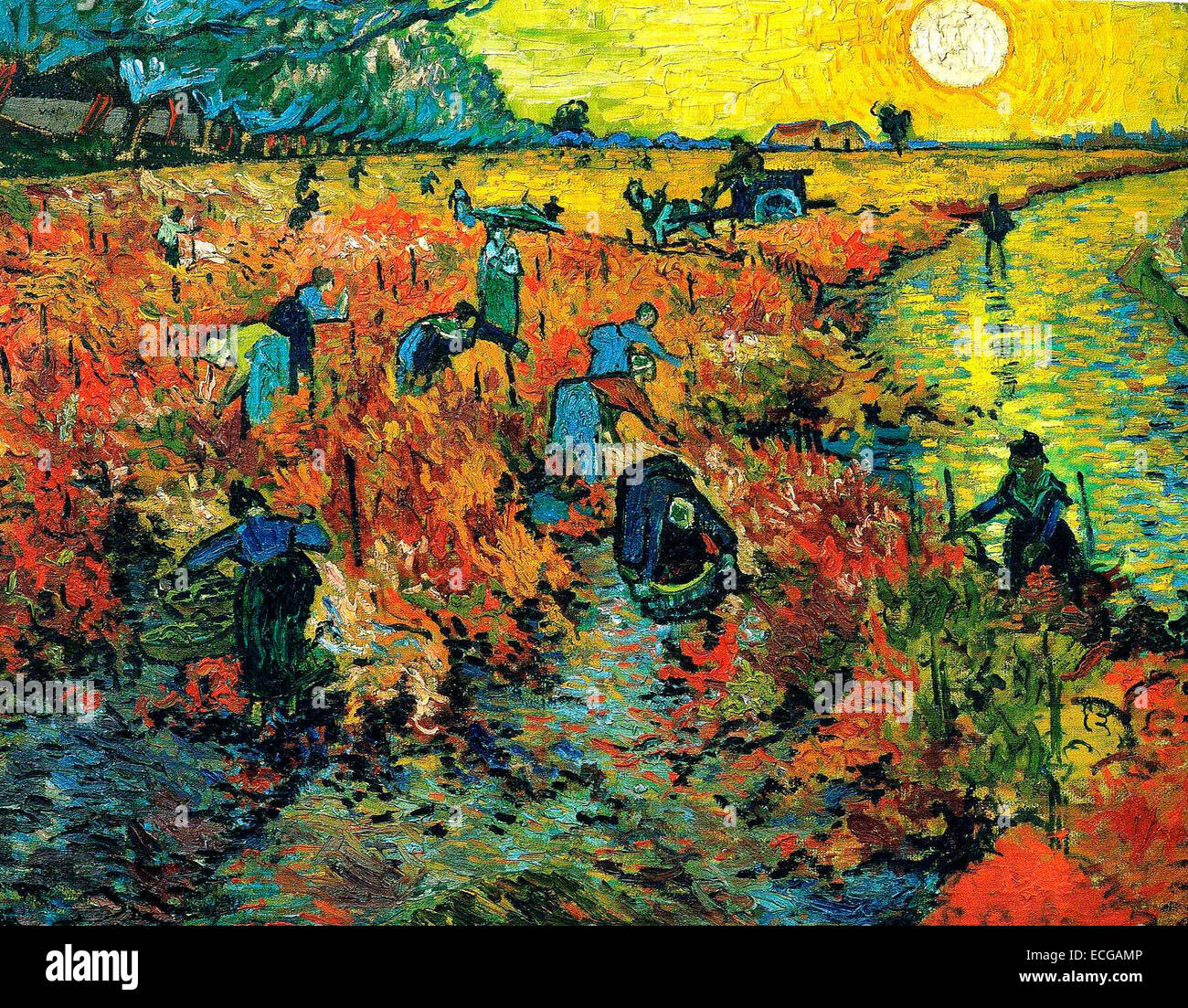 La vigne rouge, novembre 1888, Vincent Van Gogh Photo Stock - Alamy