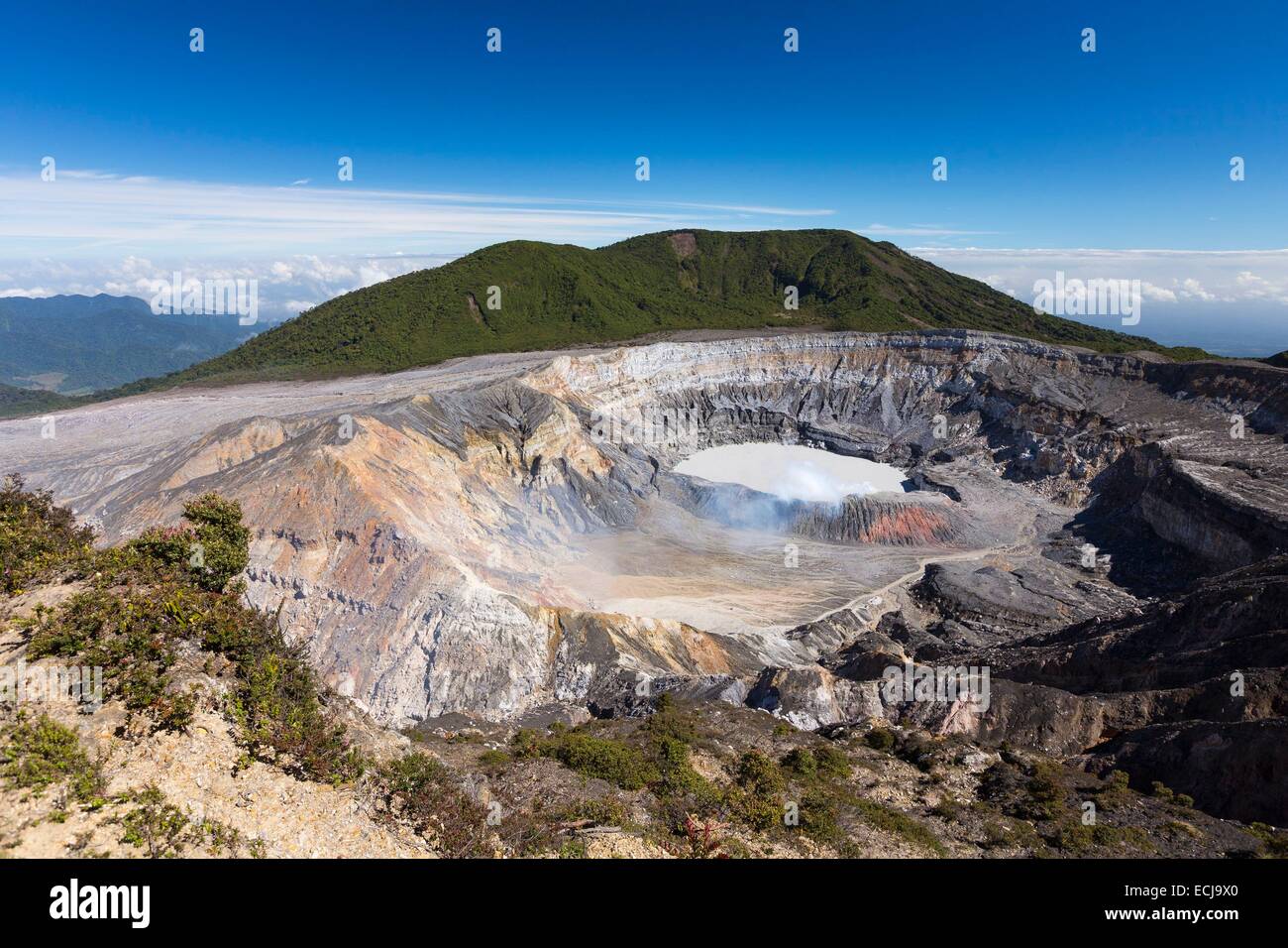 Costa Rica, Alajuela Province, Parc National du Volcan Poas, cratère du ...