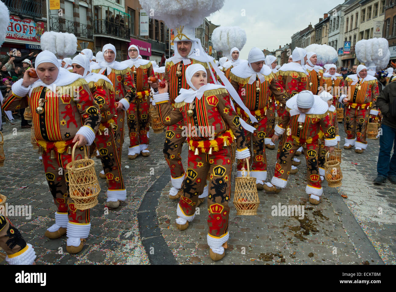 Gille Binche Orange During Carnival Photos & Gille Binche Orange During ...