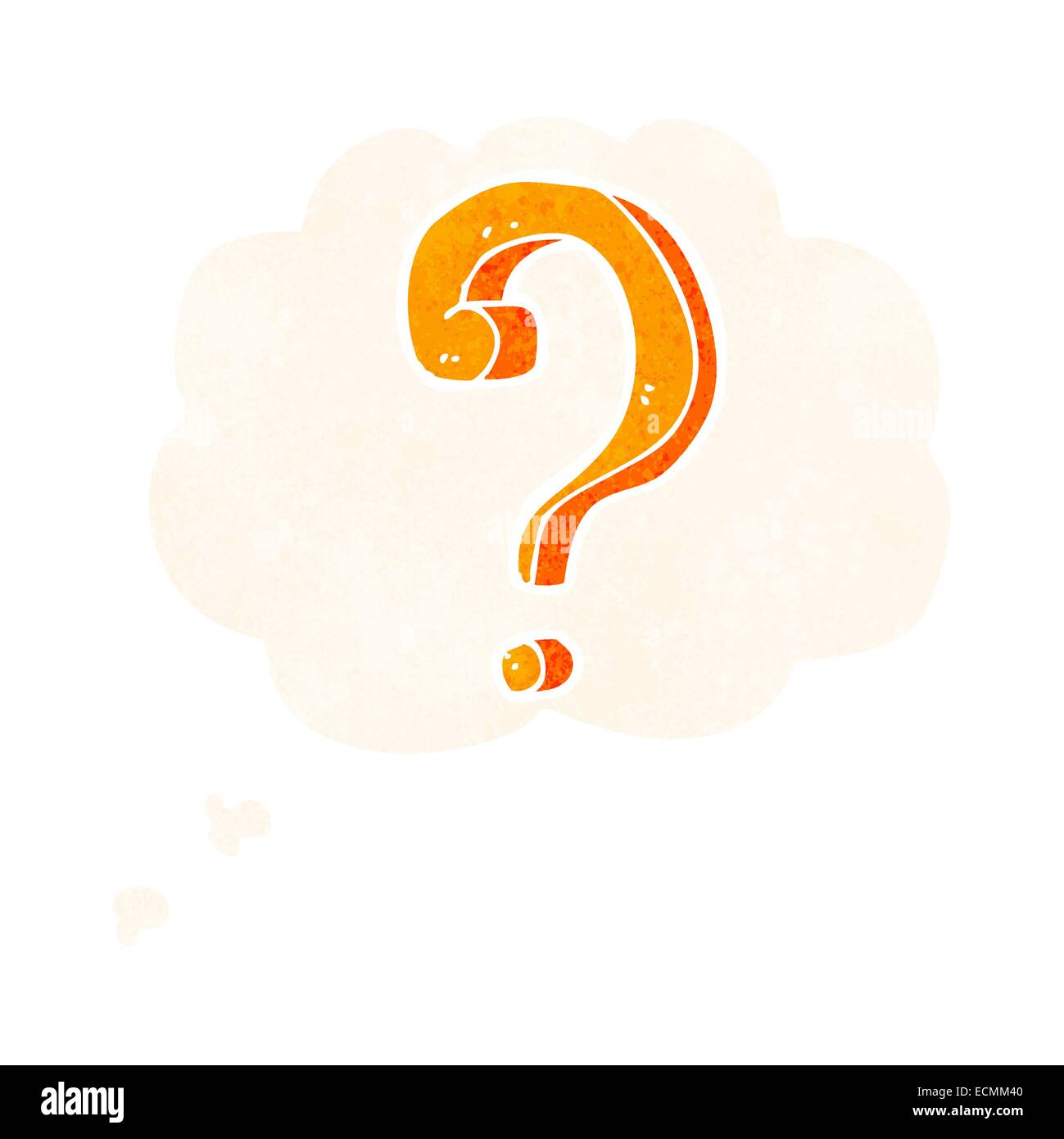 Cartoon question mark thought bubble Banque d'images vectorielles ...
