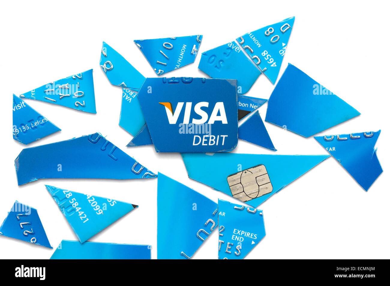 Visa debit card cut out Banque de photographies et d’images à haute ...
