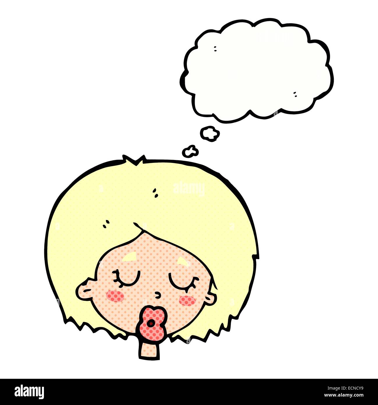 Cartoon couple avec bulle pensée Image Vectorielle Stock - Alamy