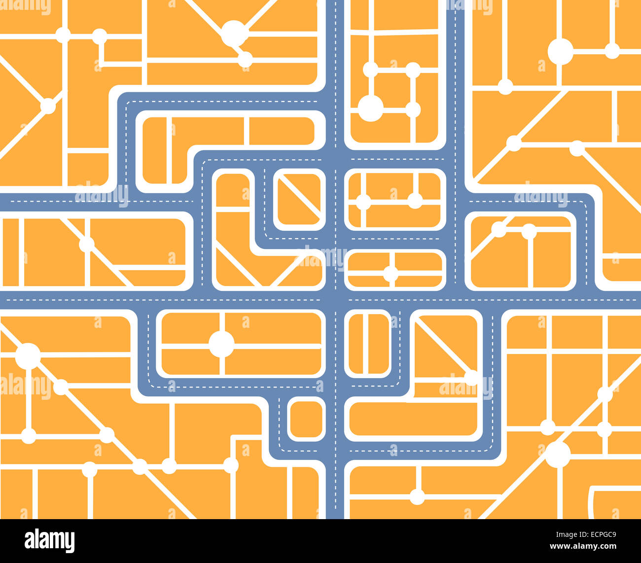 Plan de ville dessin vue de dessus Banque de photographies et d’images ...