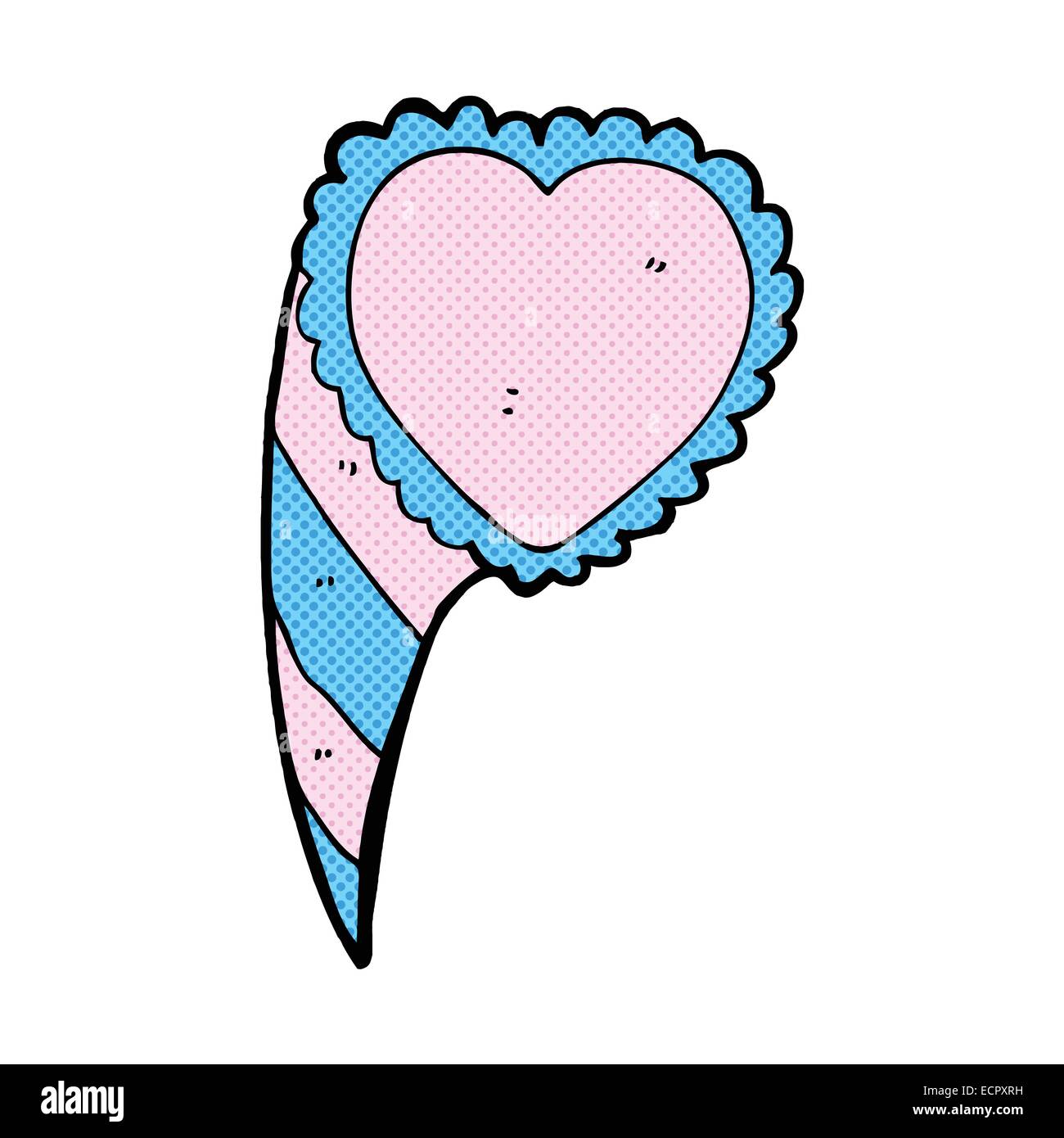 Retro style bande dessinée symbole coeur cartoon Image Vectorielle ...