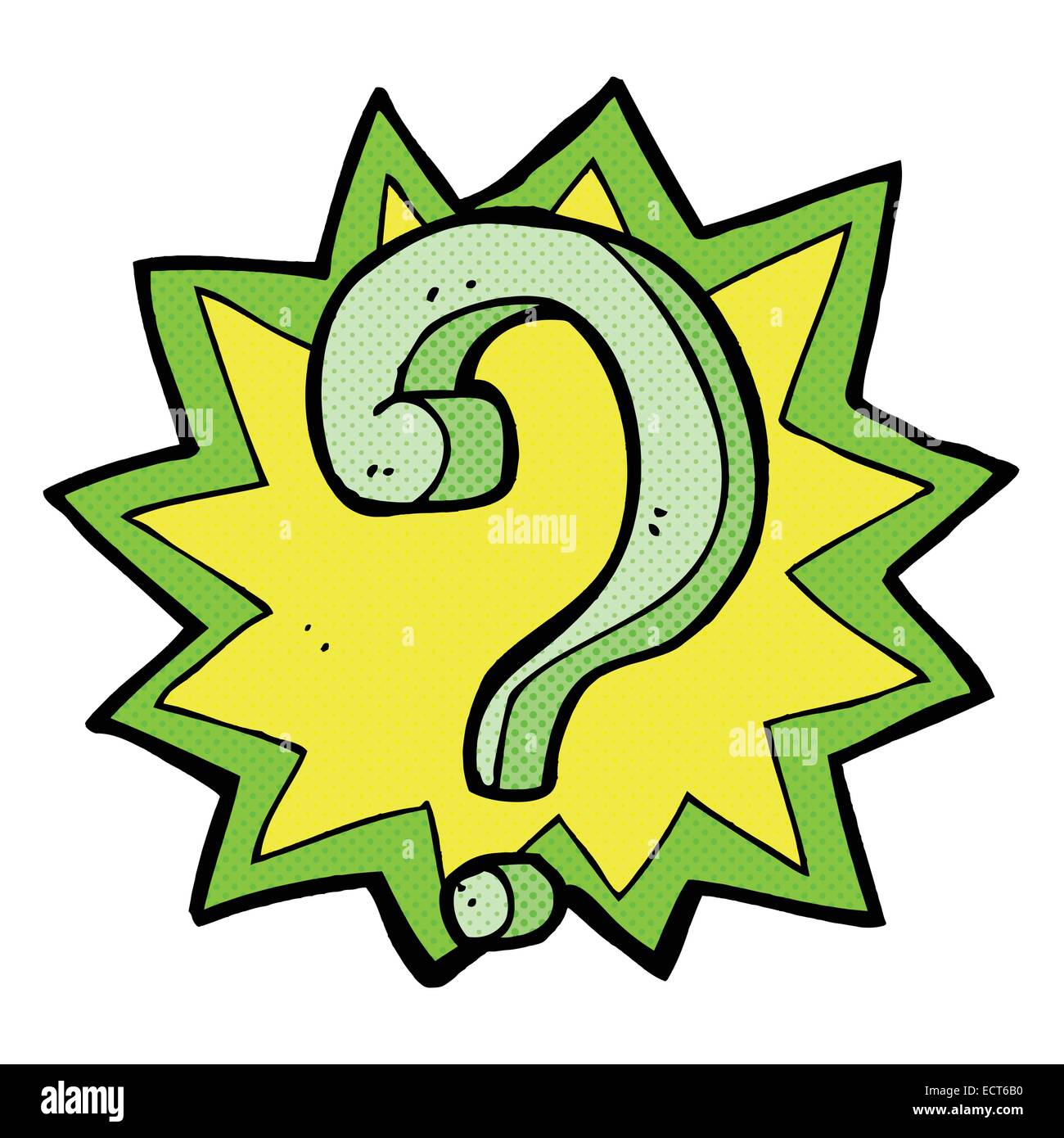 Retro style bande dessinée caricature question mark Image Vectorielle ... Retro style bande dessinée caricature question mark Image Vectorielle ...