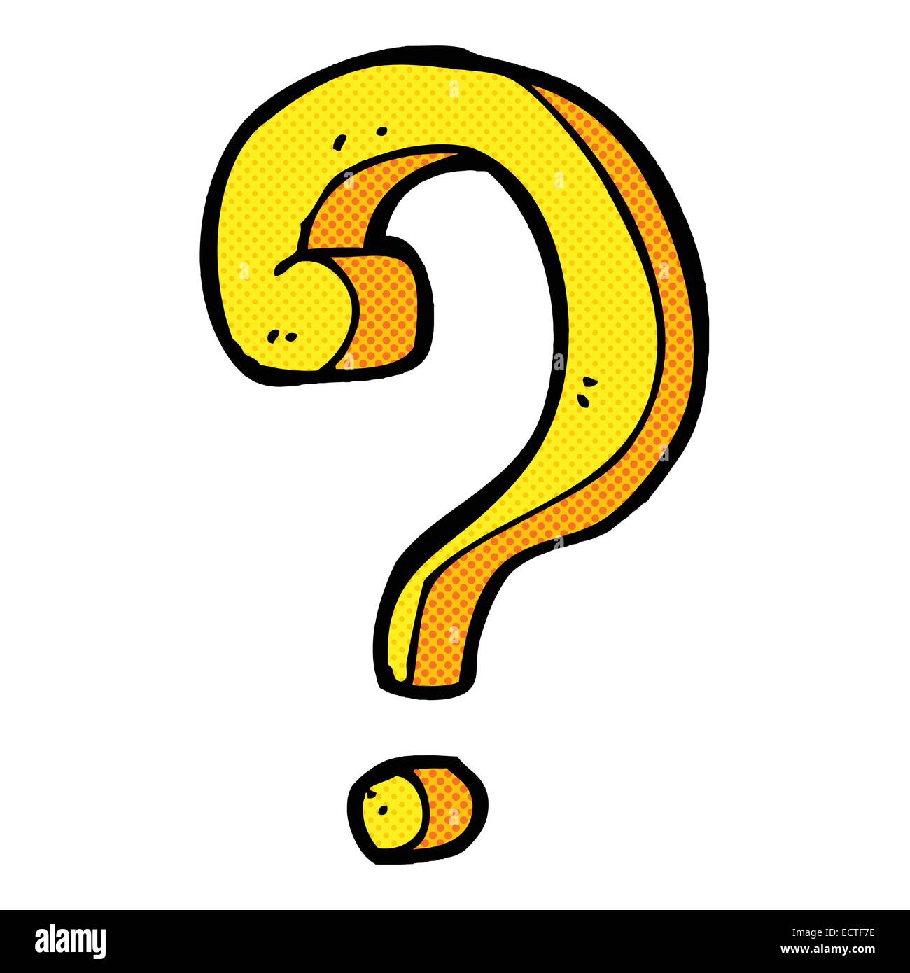 Retro style bande dessinée caricature question mark Image Vectorielle ... Retro style bande dessinée caricature question mark Image Vectorielle ...