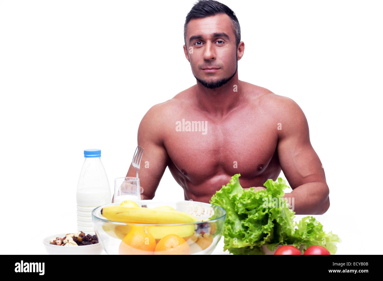 Belle homme musclé qui pose Banque de photographies et d’images à haute ...