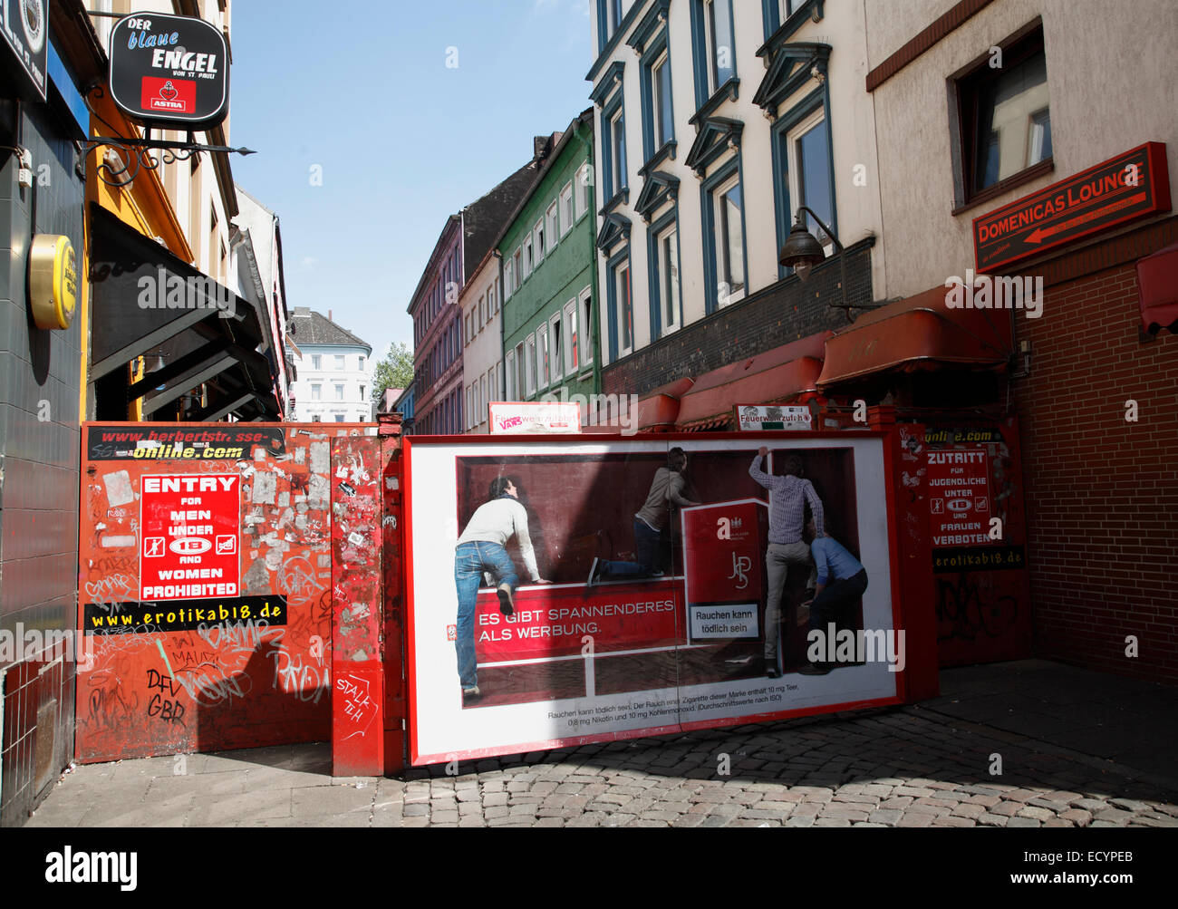 Entrée de lumière rouge street Herbertstrasse, St Pauli, Hambourg ...
