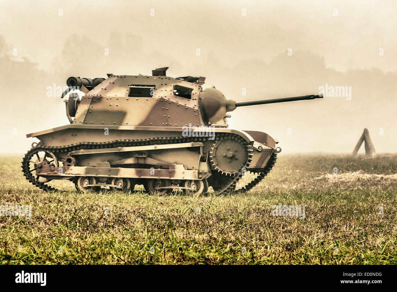 Polish tankette during wwii battle Banque de photographies et d’images ...