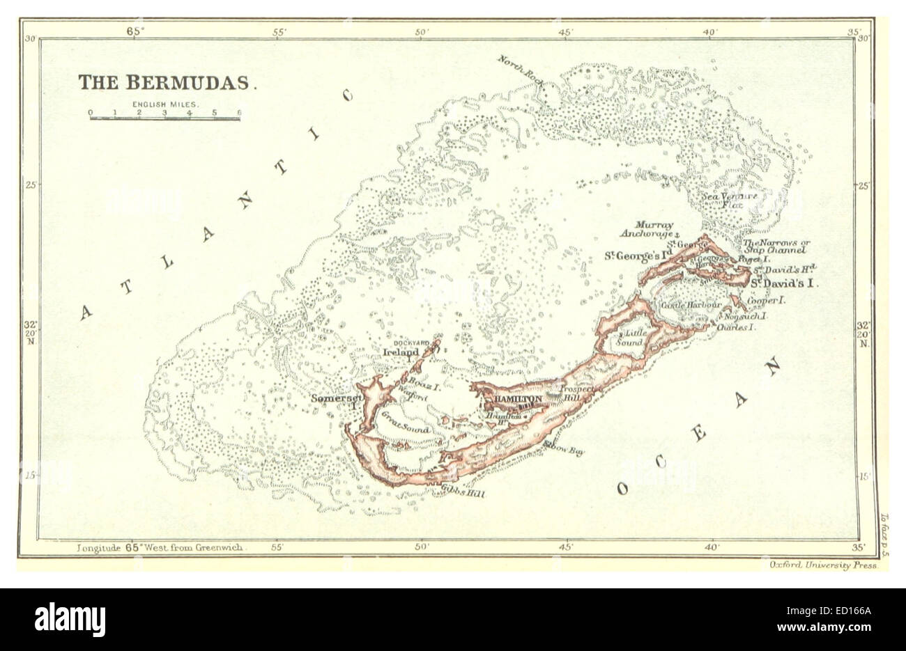 Map of the bermudas Banque de photographies et d’images à haute ...