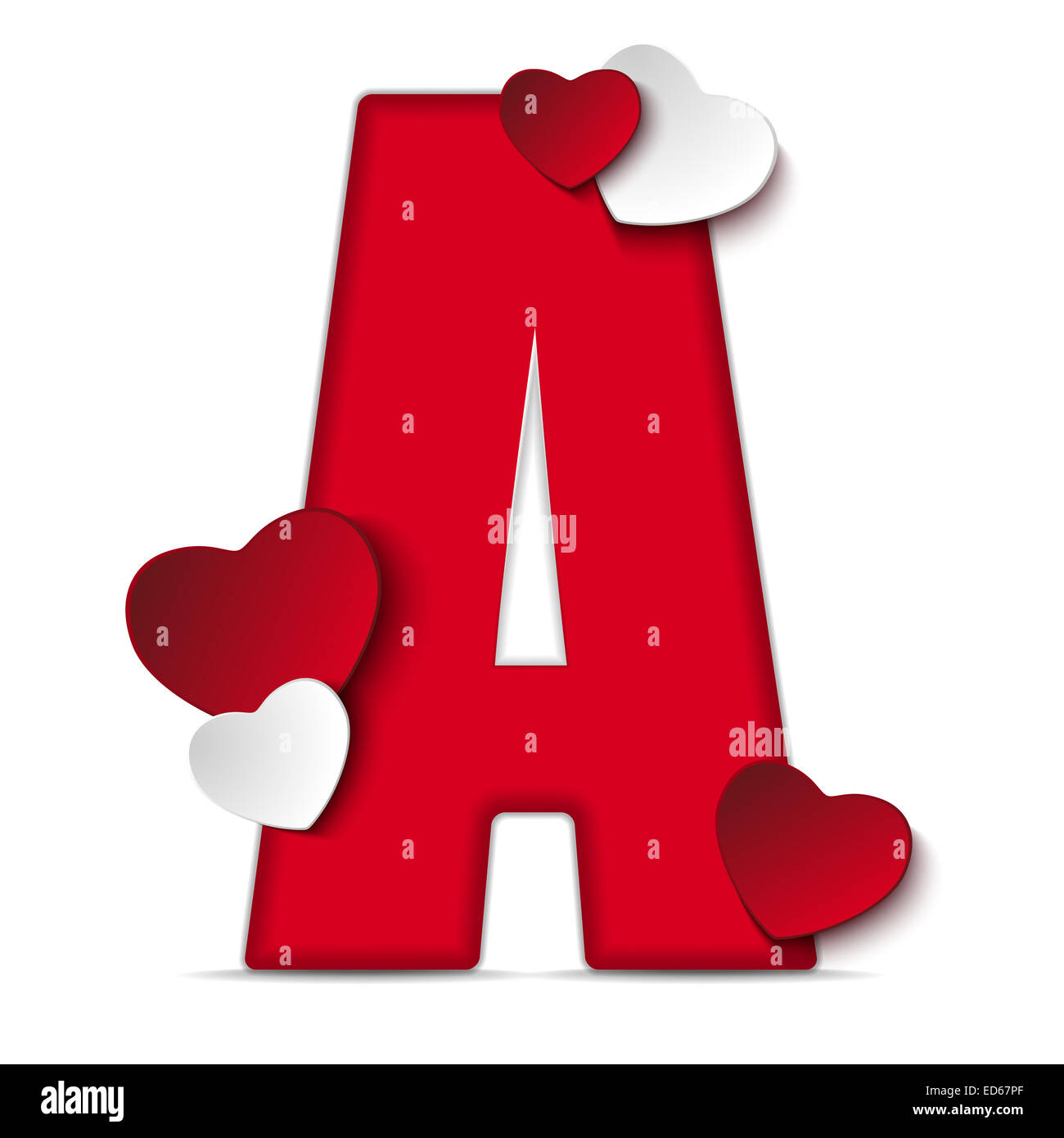 Vector - Lettres de l'Alphabet avec Coeur Rouge Saint Valentin Photo ...