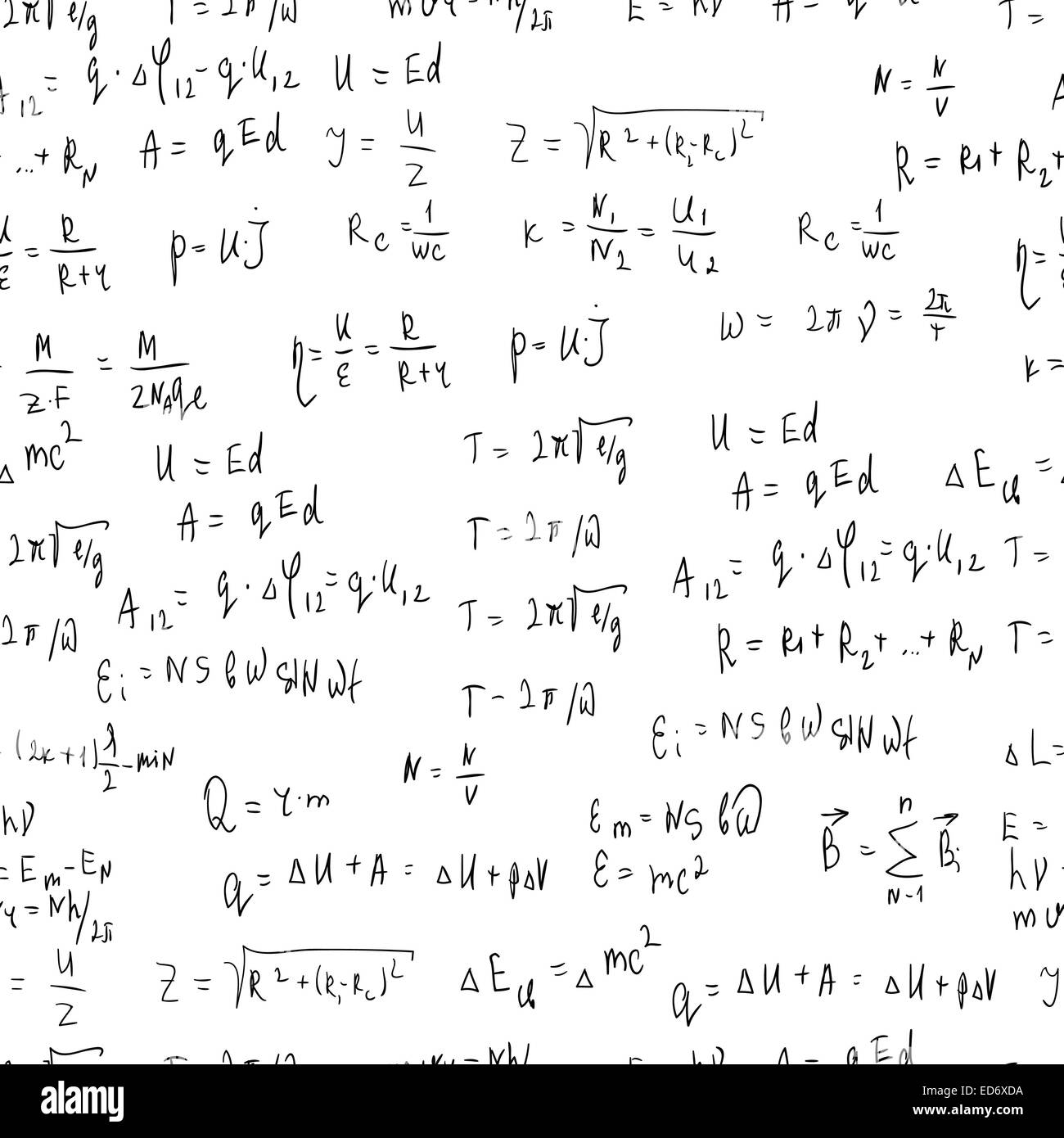 Formule de physique chimie Banque d'images noir et blanc - Alamy