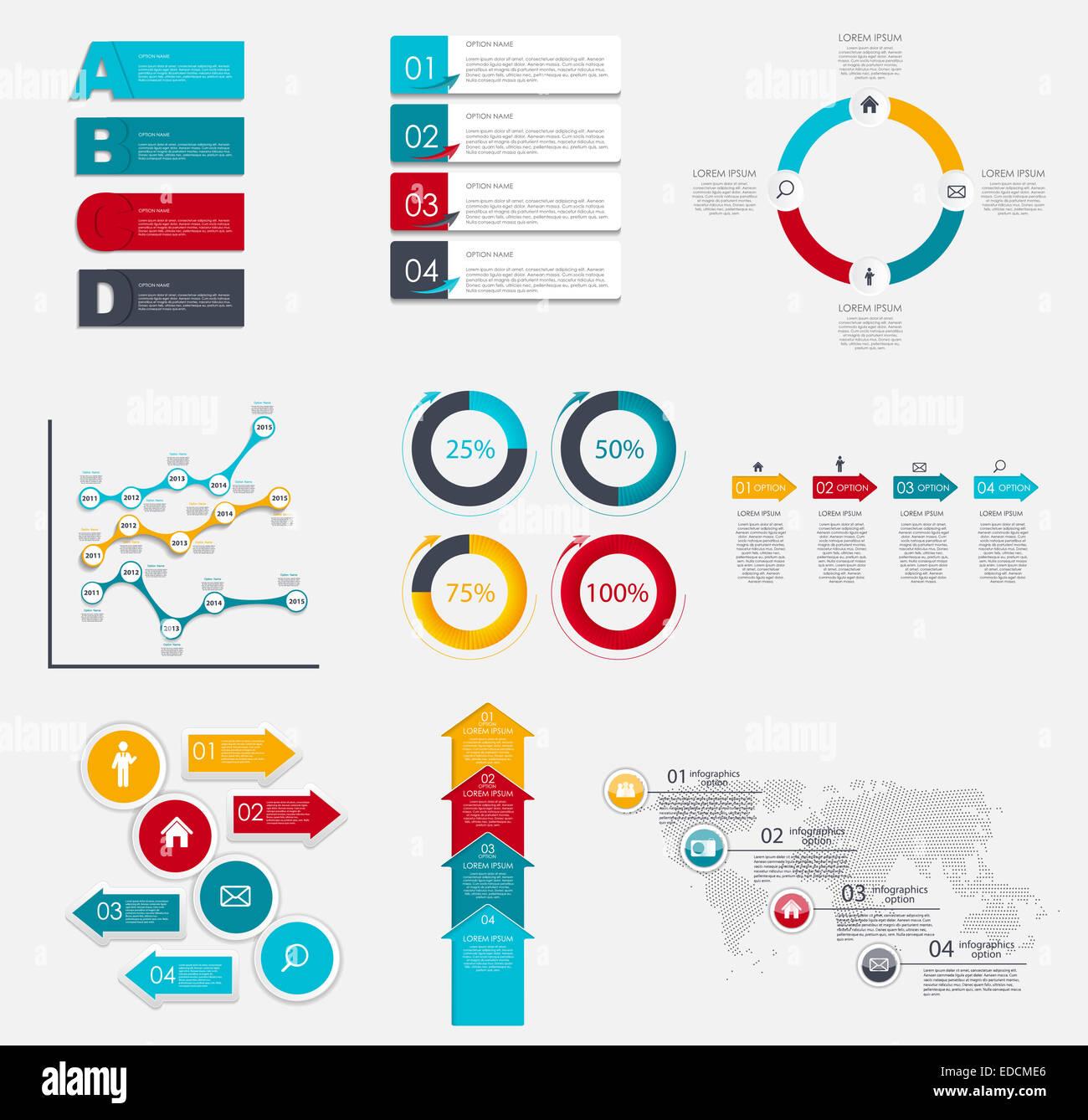 Collection de modèles pour l'entreprise infographique Vector ...
