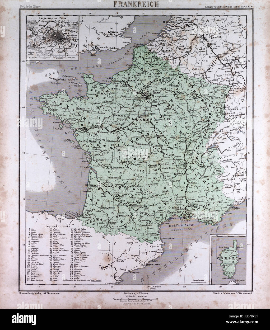 France atlas Banque de photographies et d’images à haute résolution - Alamy