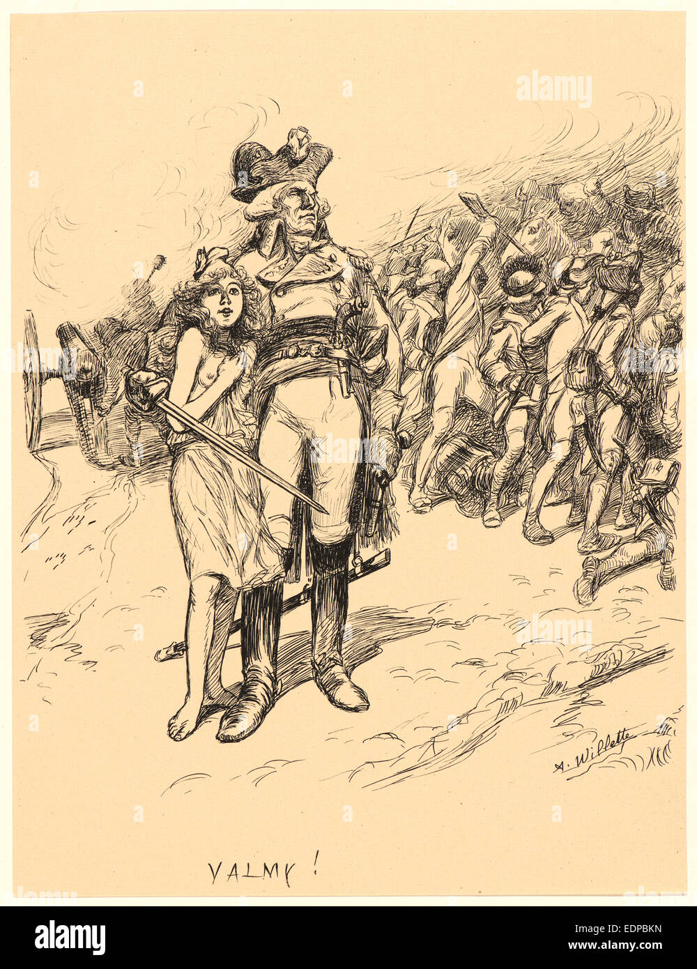 Adolphe Willette (Français, 1857 - 1926). Valmy, ca. 1899. Épreuve ...